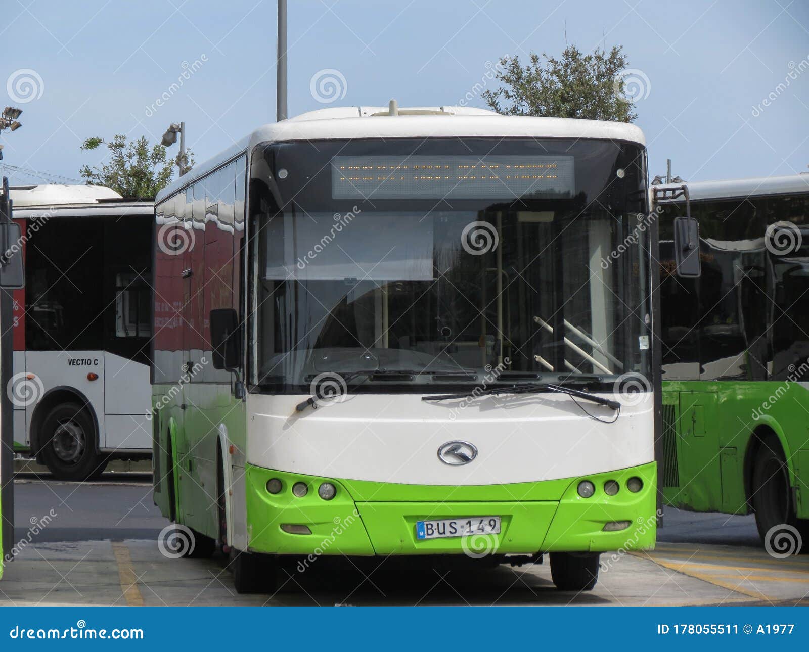 Public Buses at the Main Bus Station in Valletta Editorial Photo ...