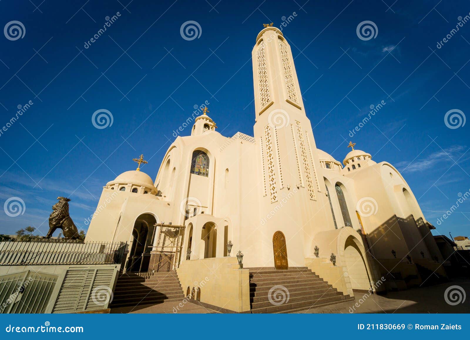 Public Cathedral Coptic Egyptian Church at the Sky Background Stock ...