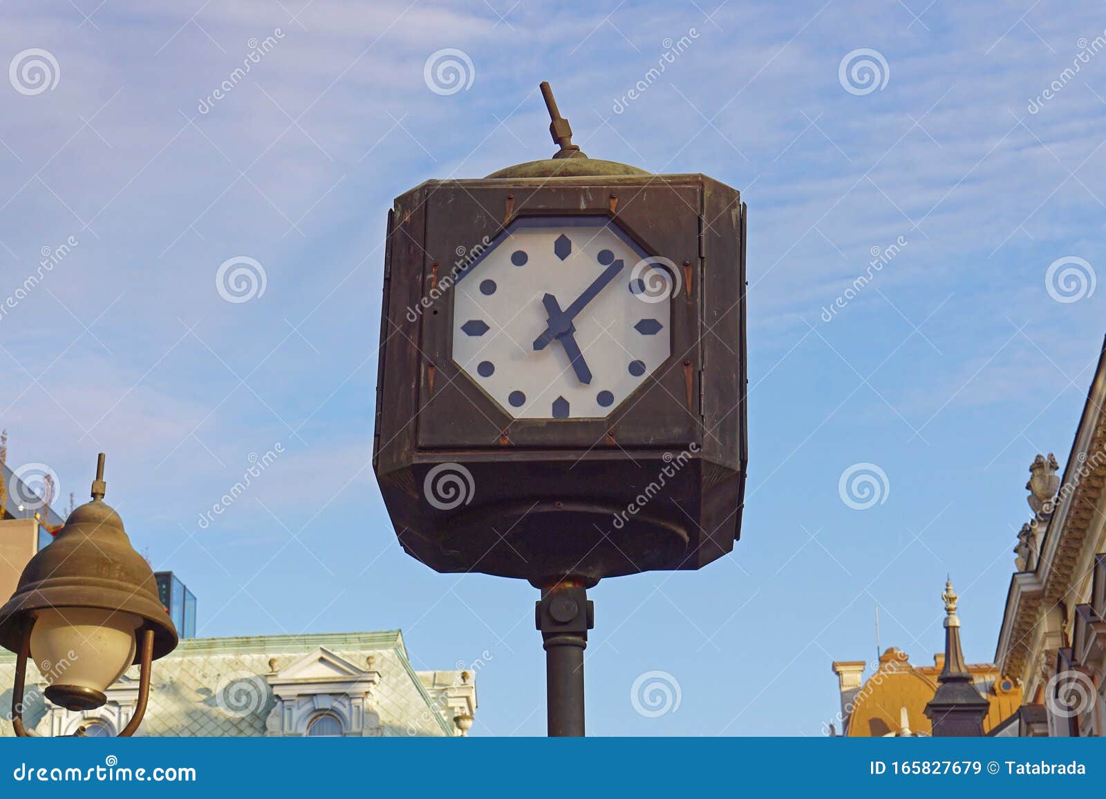 Public Clock Pole stock image. Image of dial, public - 165827679