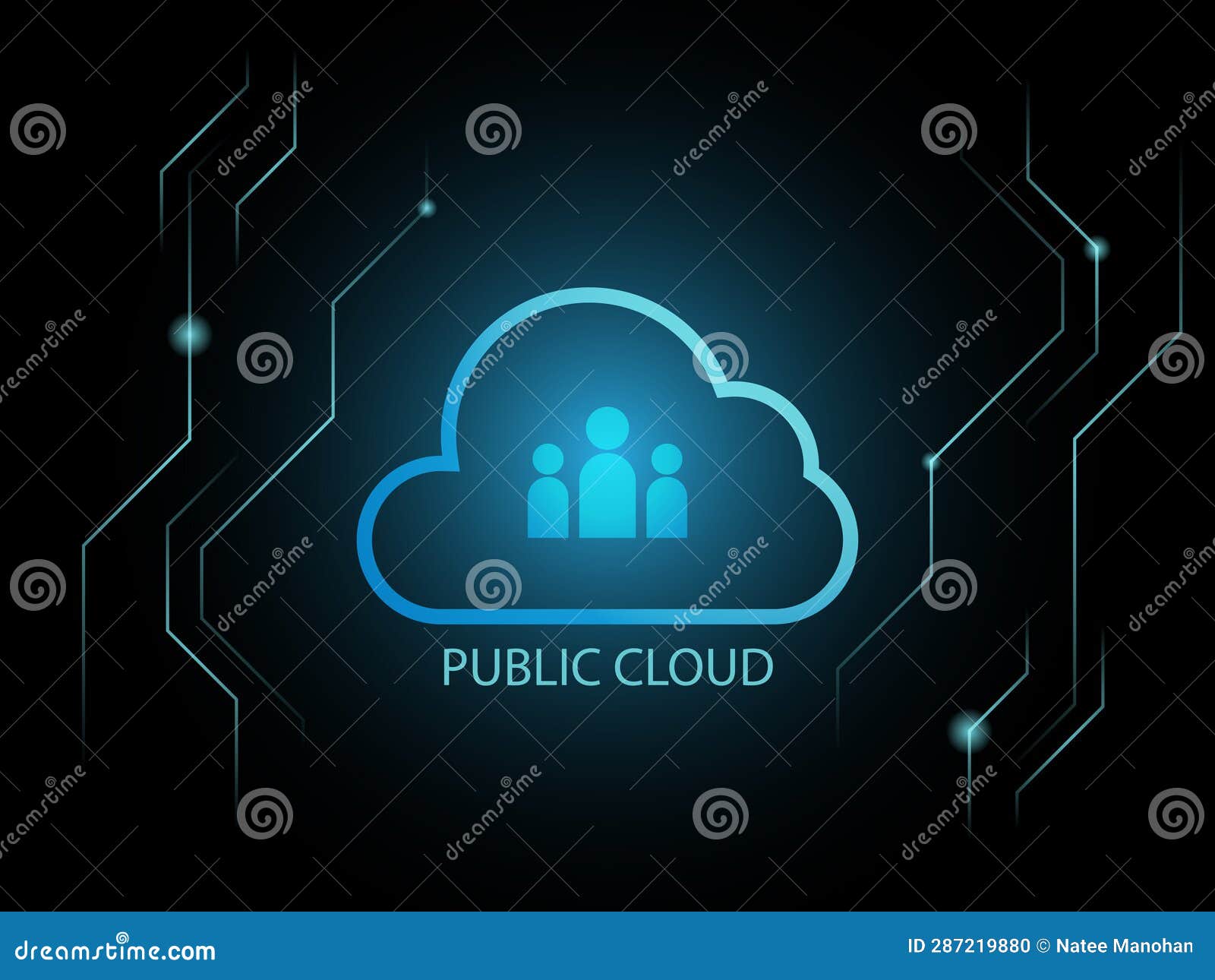 Public Cloud Platform Logo Icon. Stock Vector - Illustration of icon ...