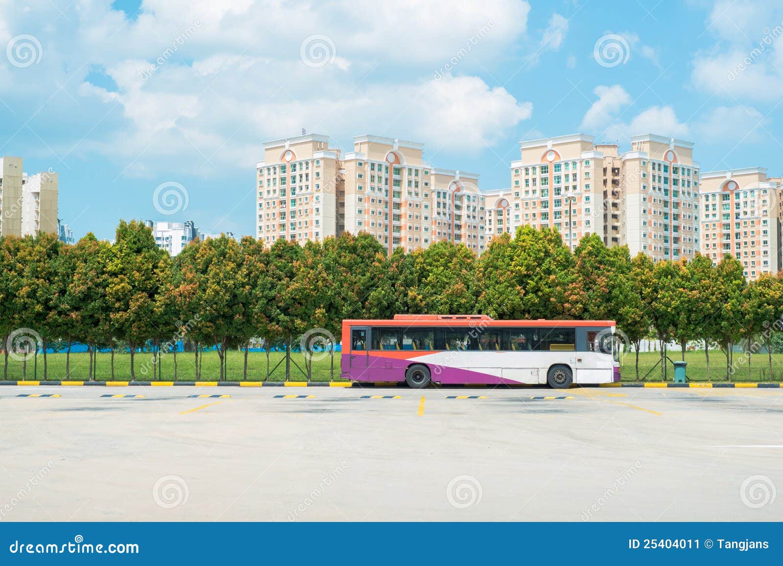 Public commuter bus stock image. Image of buildings, wheels - 25404011