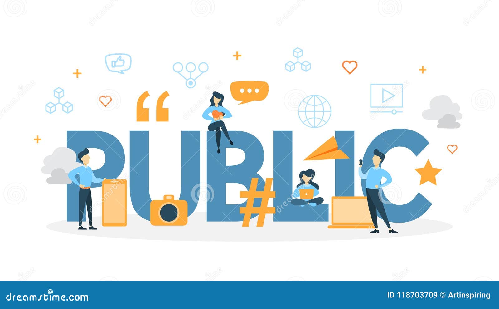 Public Concept Illustration. Stock Vector - Illustration of advertising ...