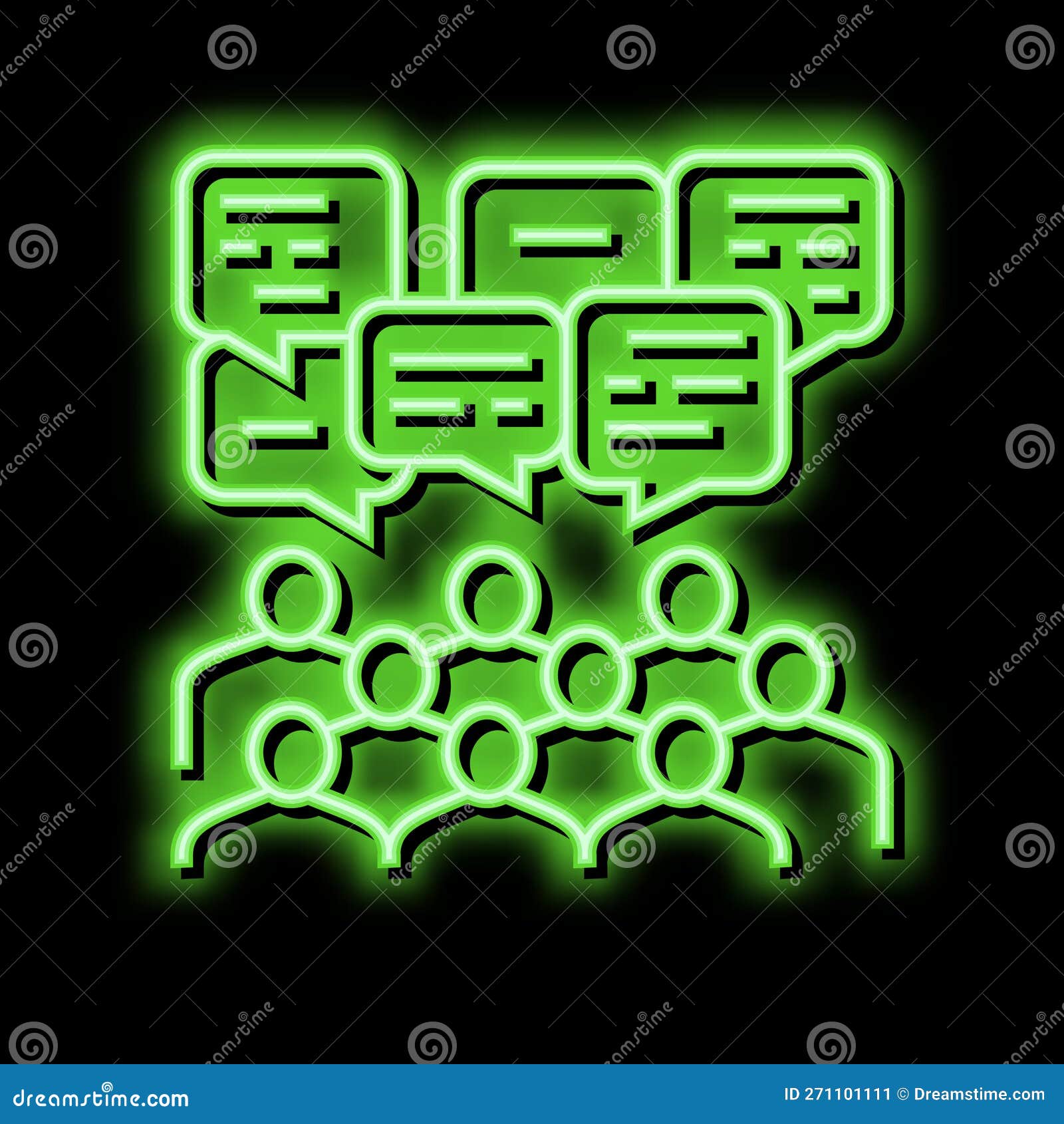 Public Discussion on Forum Neon Glow Icon Illustration Stock Vector ...