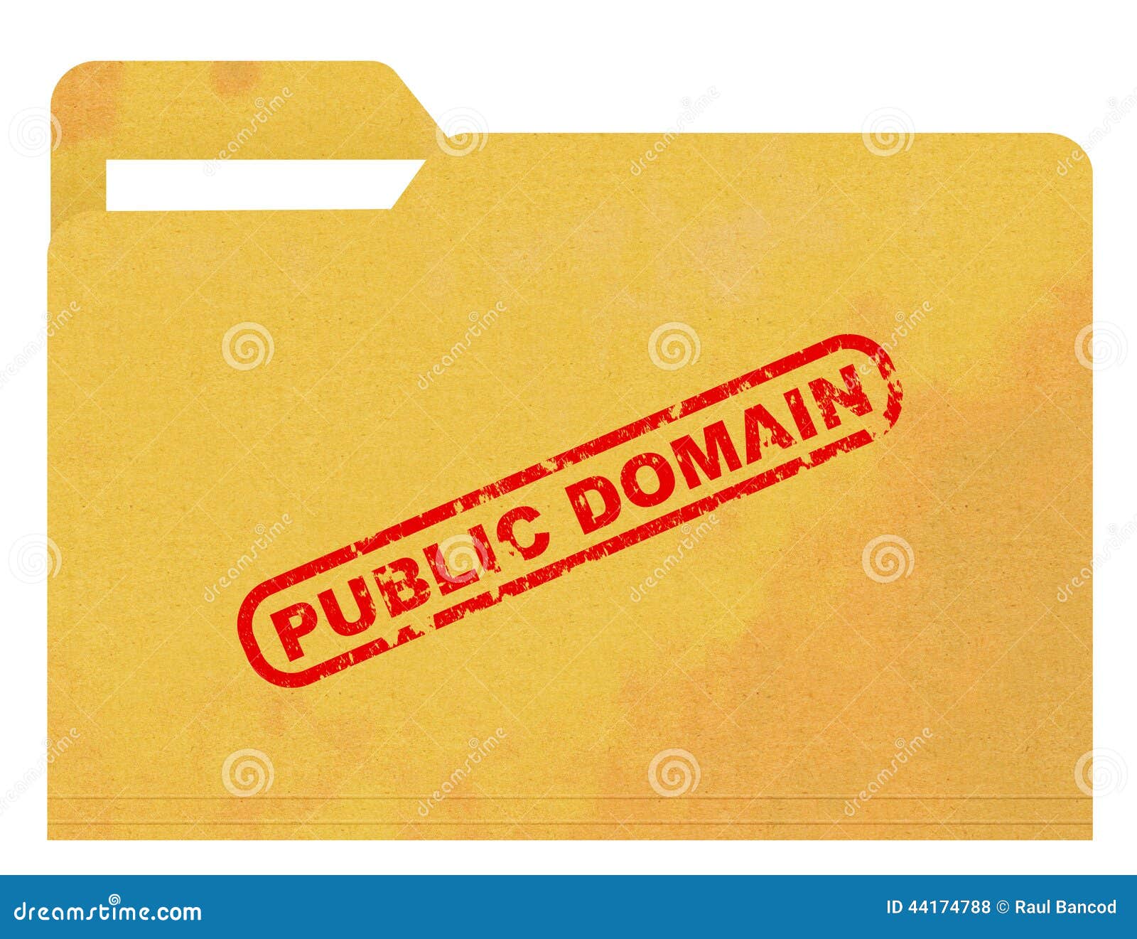 Public Domain on Stained Folder Stock Photo - Image of paper, file ...
