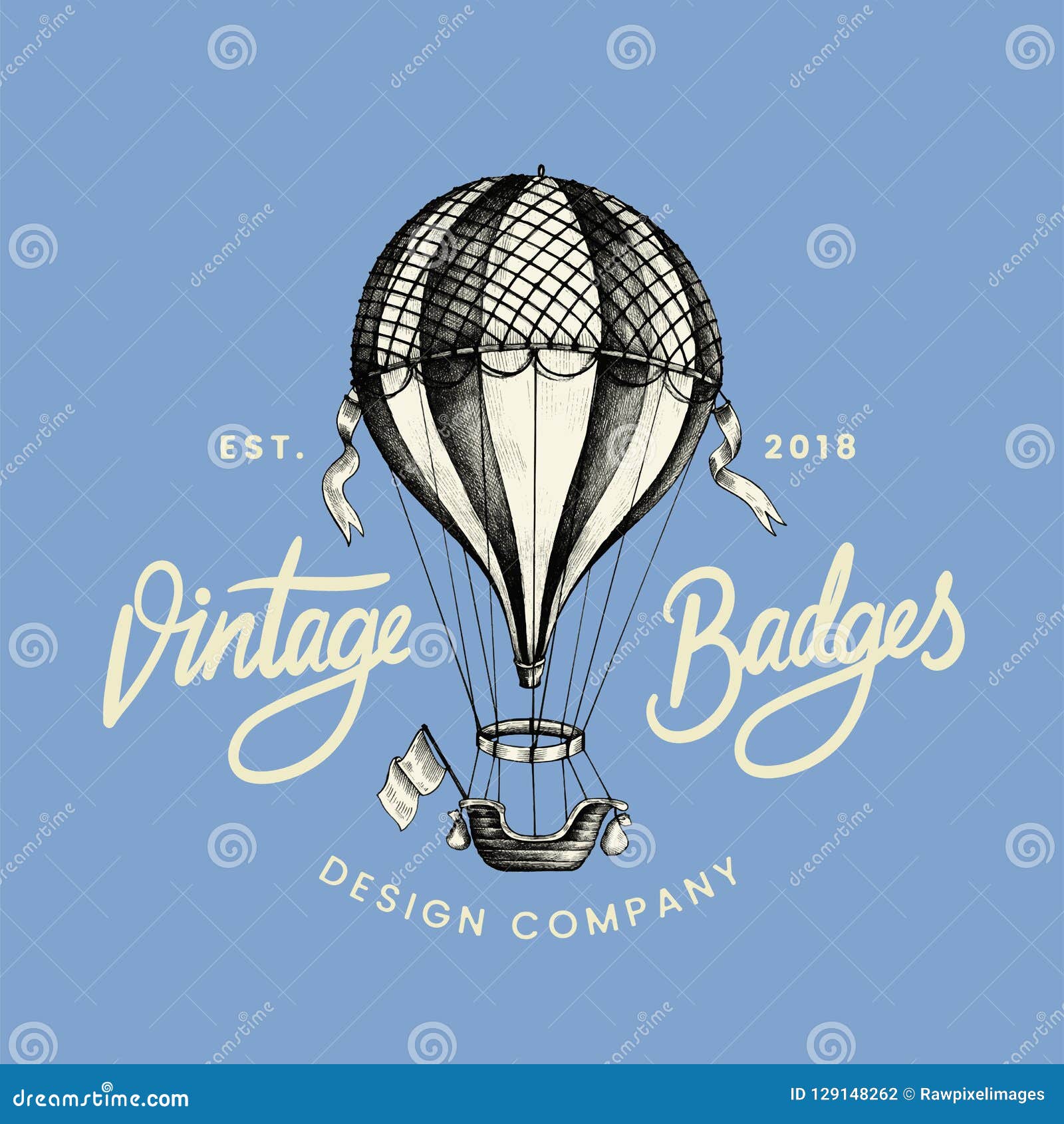 Balloon Logo Isolated Label Vector Illustration. Balloon Adventure ...