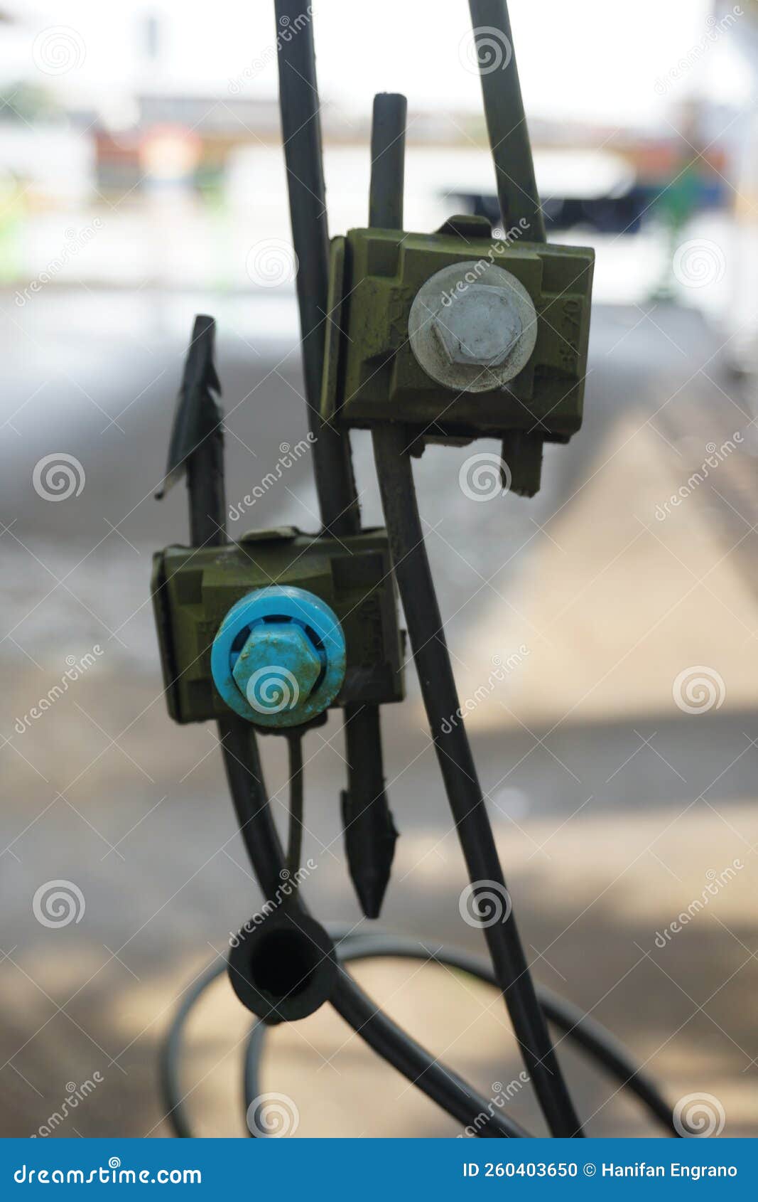 Public Electrical Object. Joined Cable. High Voltage Stock Photo ...