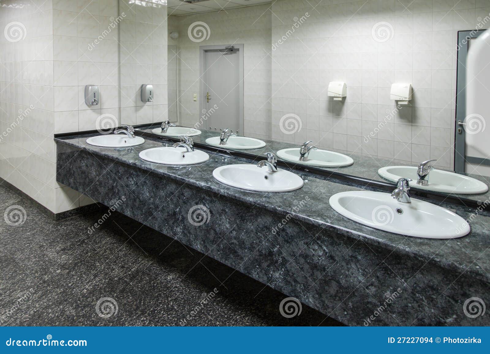 Public empty restroom stock photo. Image of inside, faucet - 27227094