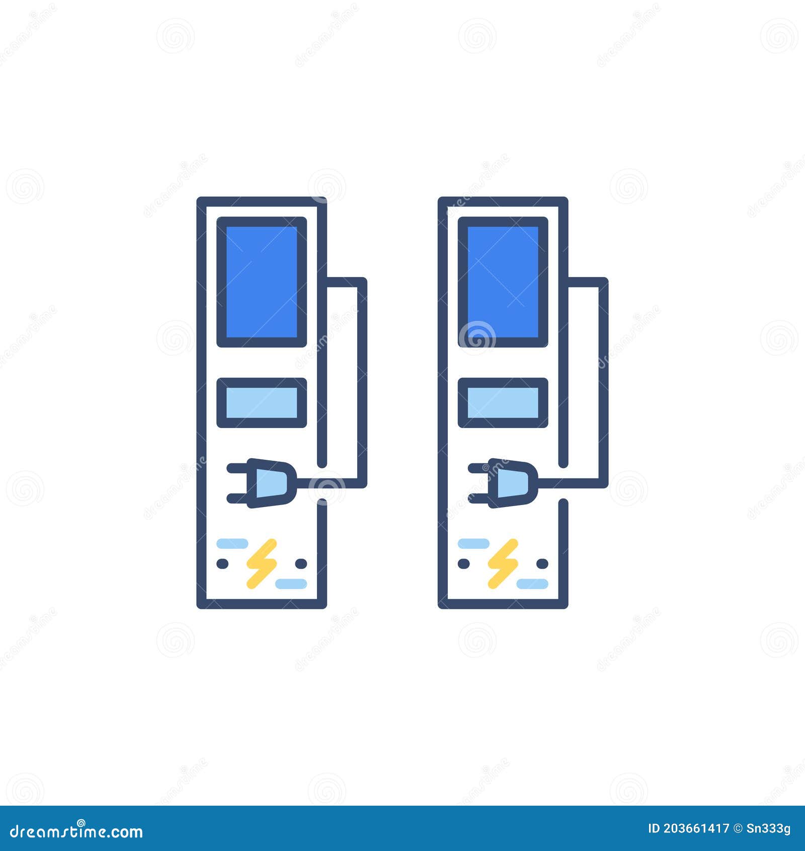Public EV Charging Network Vector Concept Colored Icon Stock Vector ...