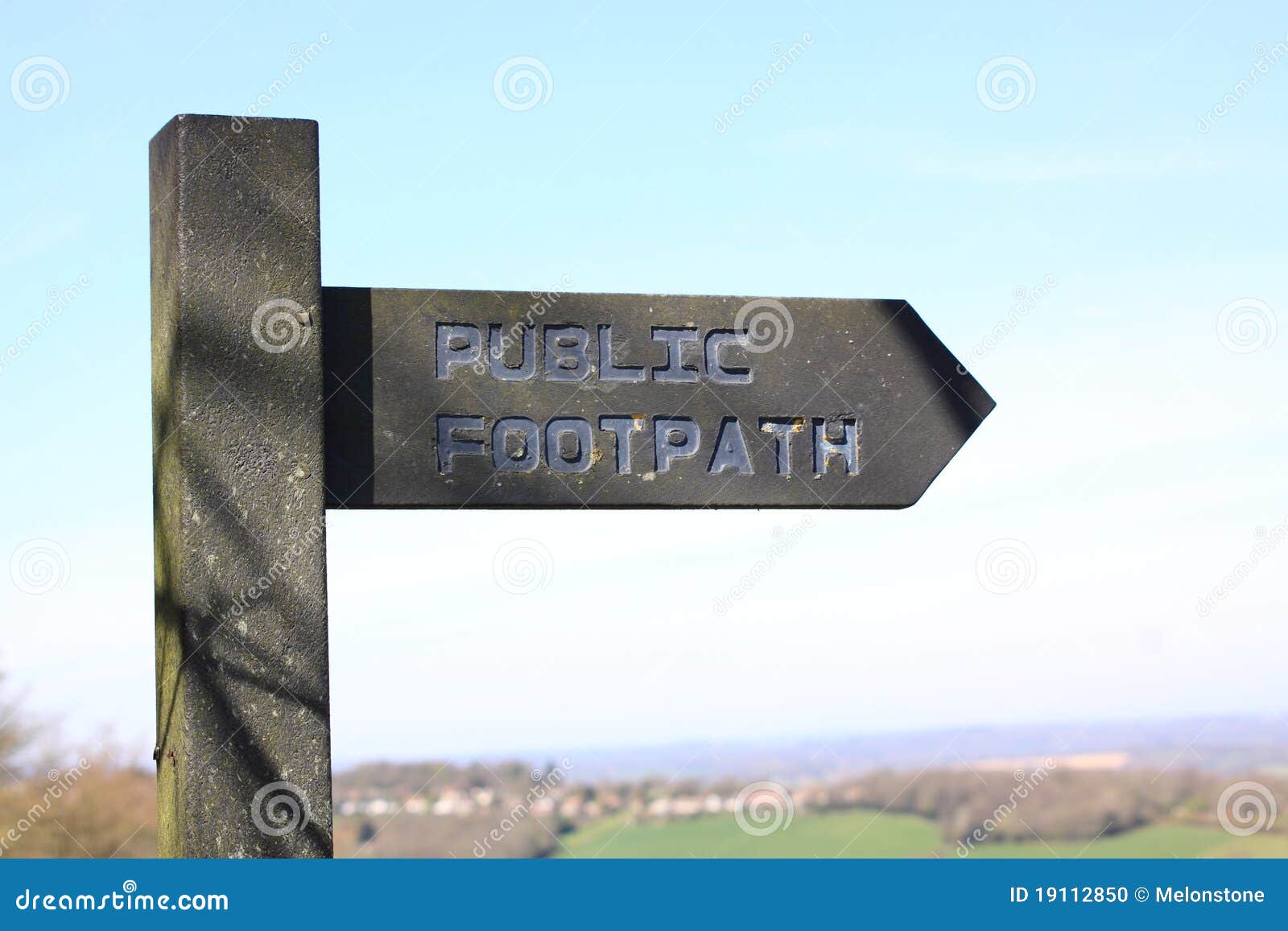 Public footpath sign stock photo. Image of notice, right - 19112850