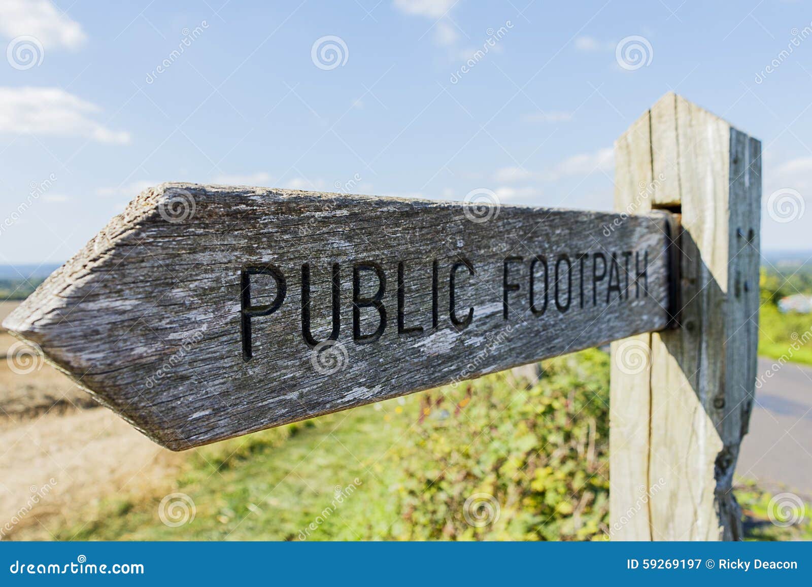 Public Footpath Sign stock image. Image of hike, sign - 59269197
