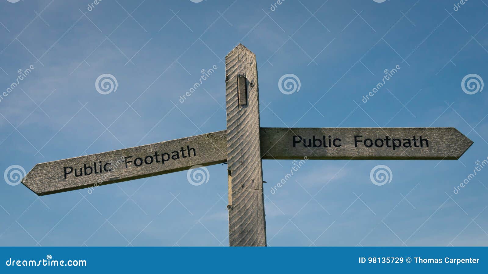 Public Footpath Sign in England Stock Image - Image of post, point ...