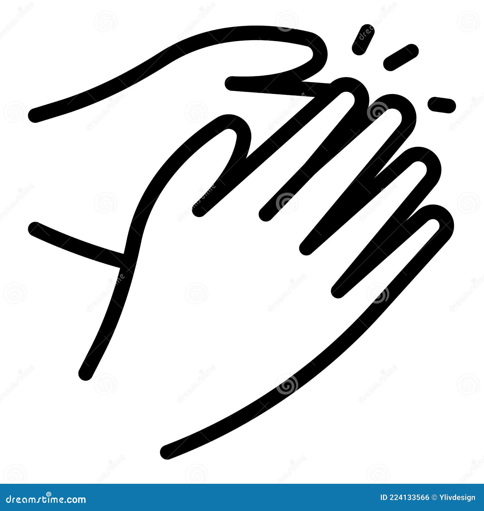 Public Handclap Icon Outline Vector. Hand Clap Support Stock Vector ...