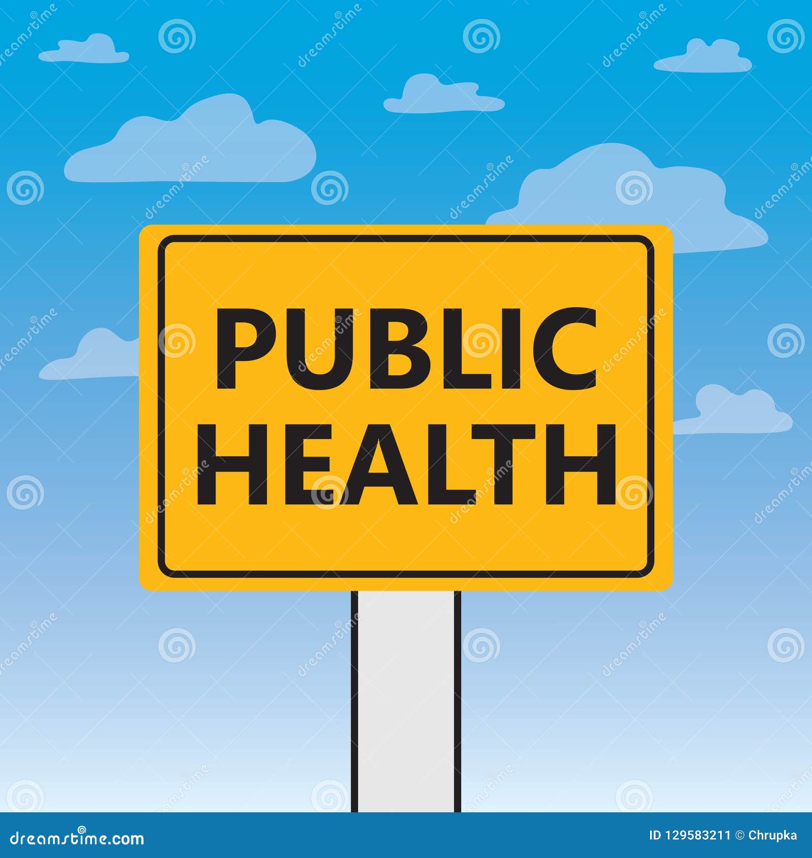 Public Health Written on a Billboard Stock Vector - Illustration of ...