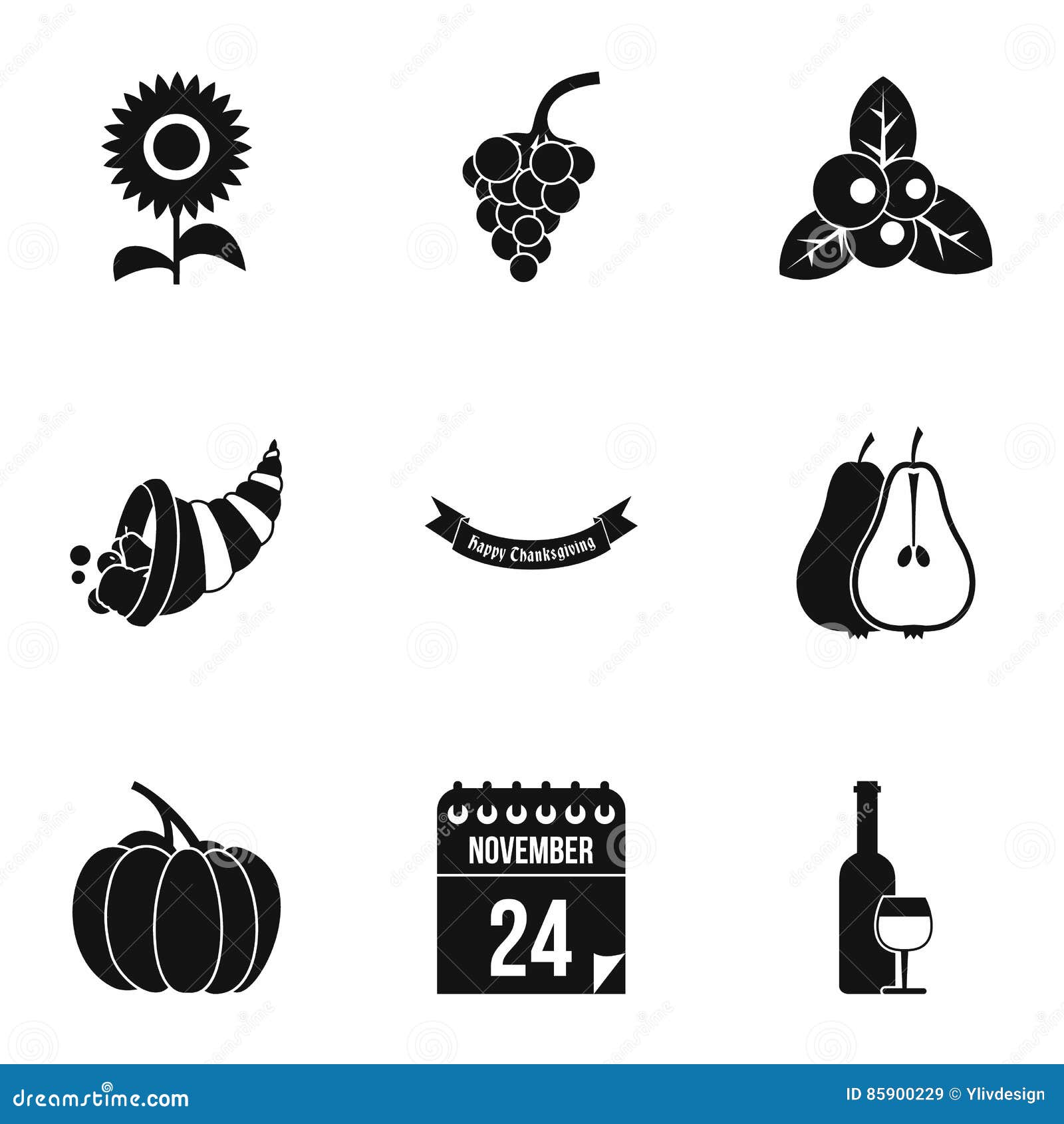 Public Holiday of USA Icons Set, Simple Style Stock Vector ...