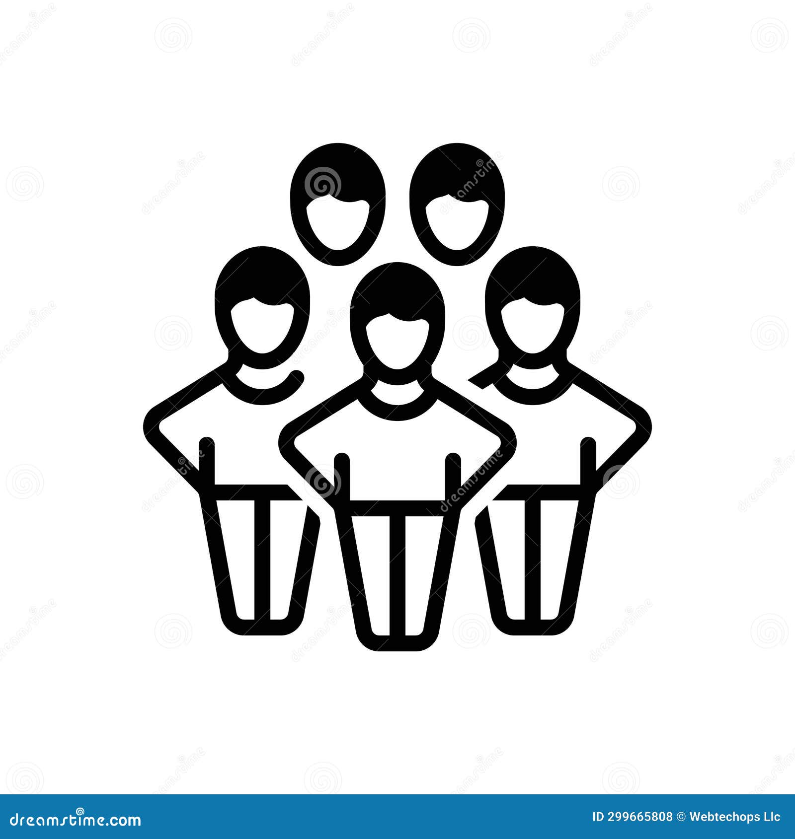 Black Solid Icon for Public, People and Human Stock Illustration ...