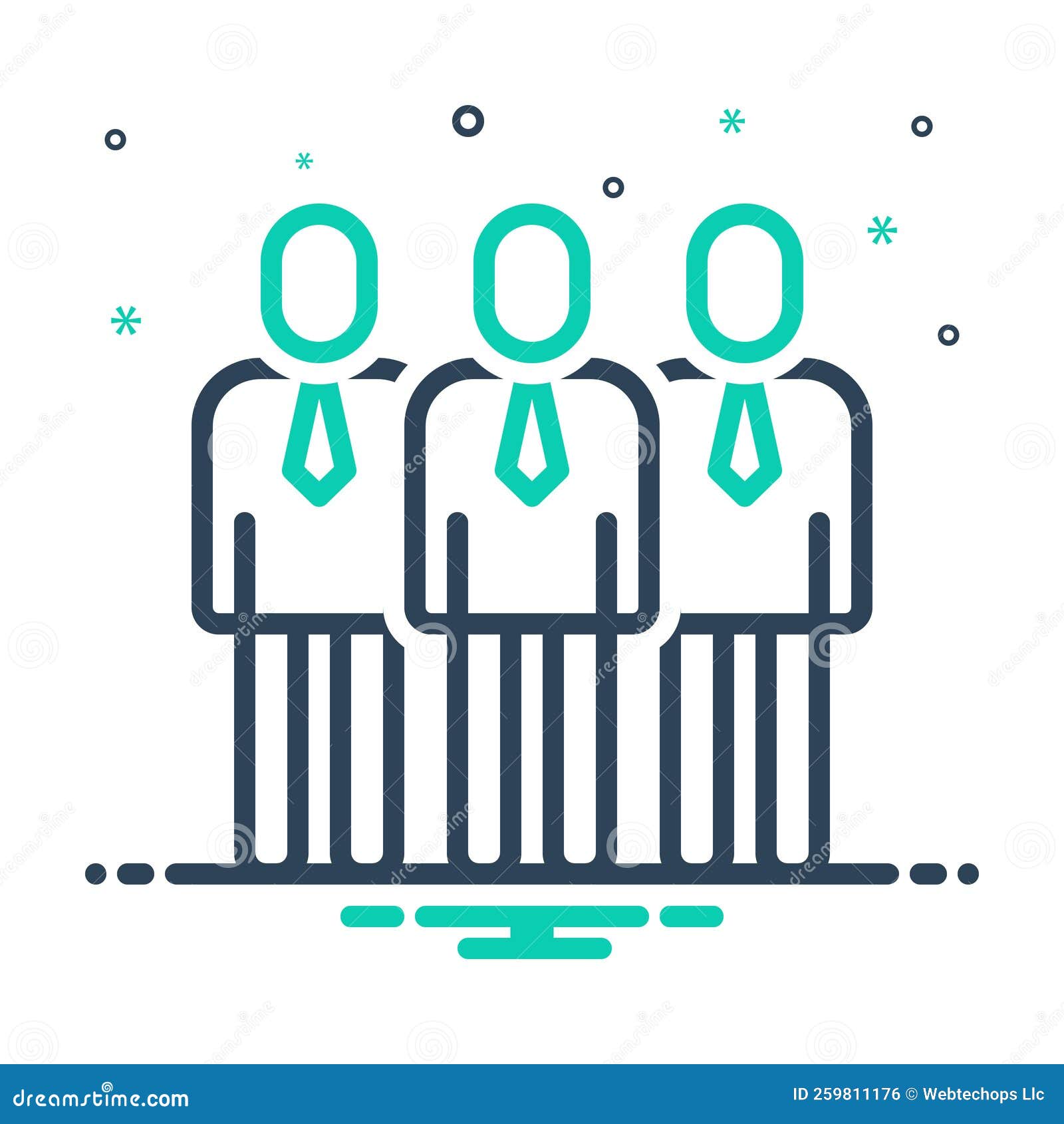 Mix Icon for Public, Populace and Masses Stock Illustration ...