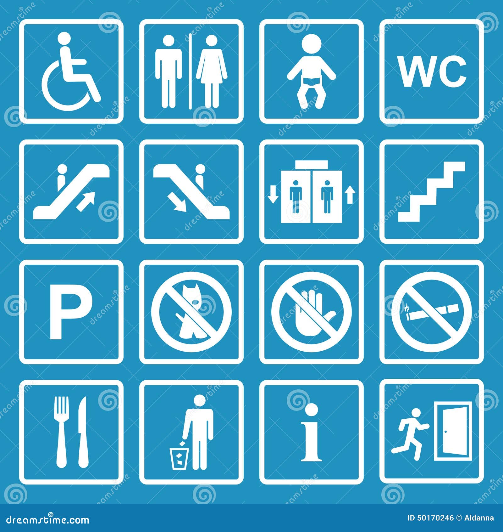 Public icons set stock vector. Illustration of elevator - 50170246