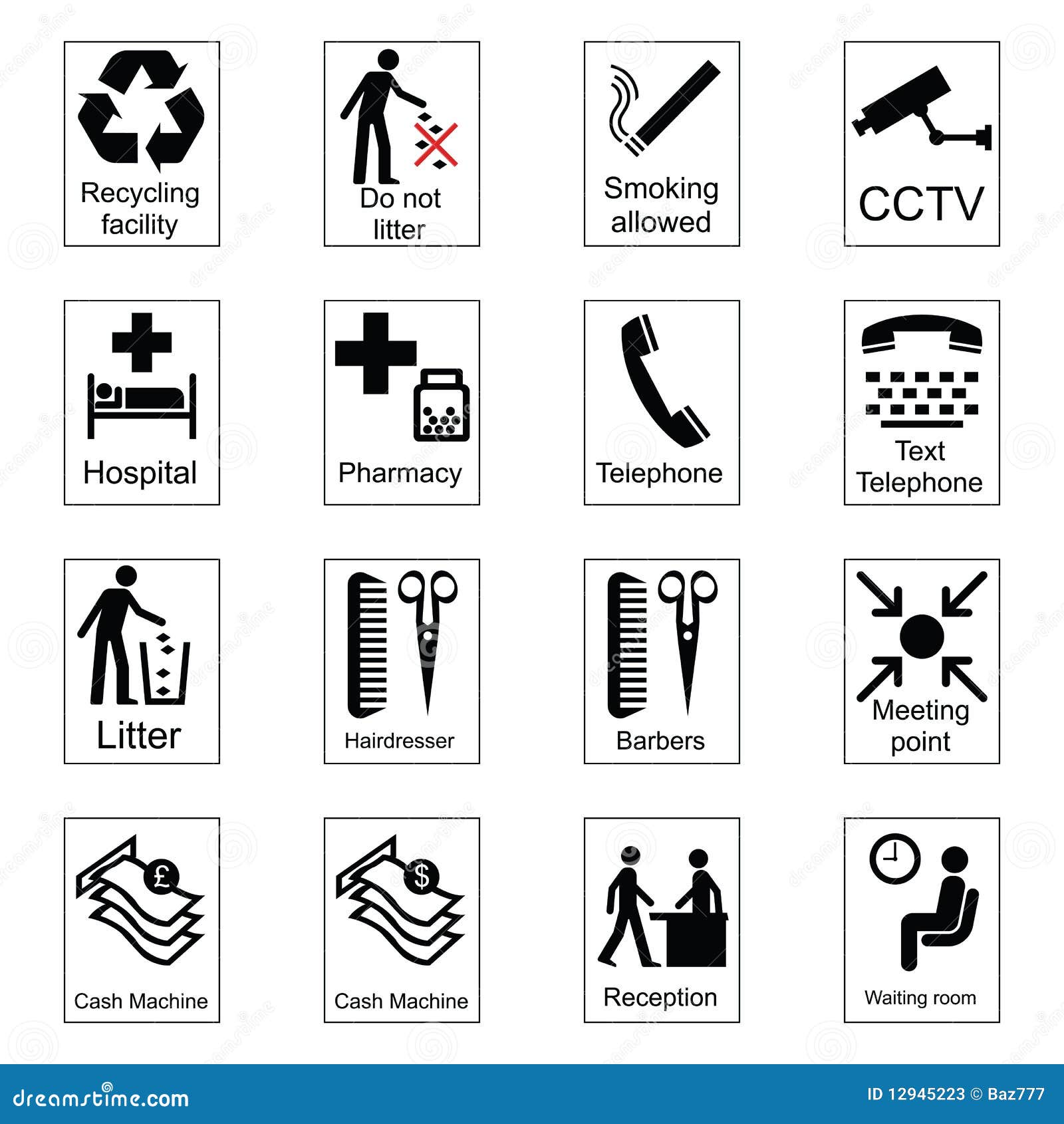 Public Information Signs Vector Illustration | CartoonDealer.com #10593696