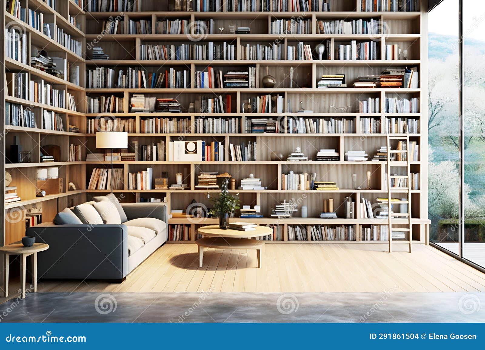 Public Large Library with Modern Interior Indoor Reading Books and ...