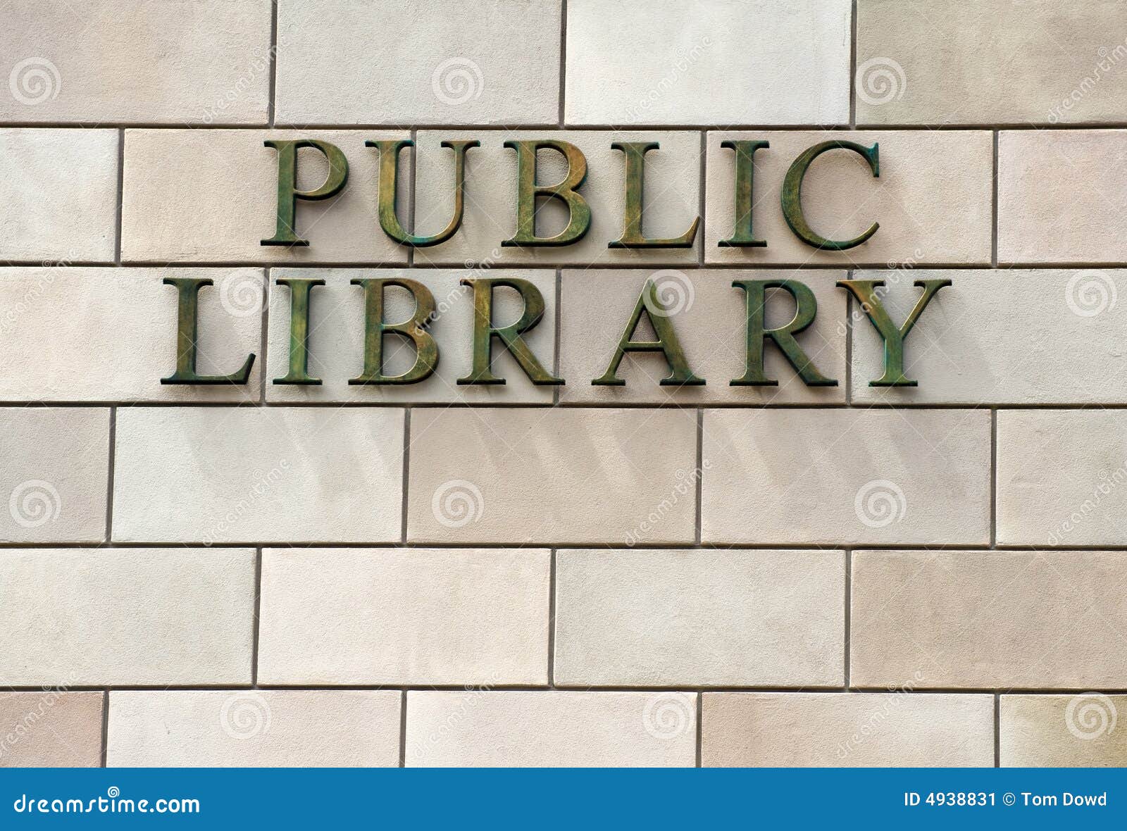 Public library stock image. Image of brick, wording, words - 4938831