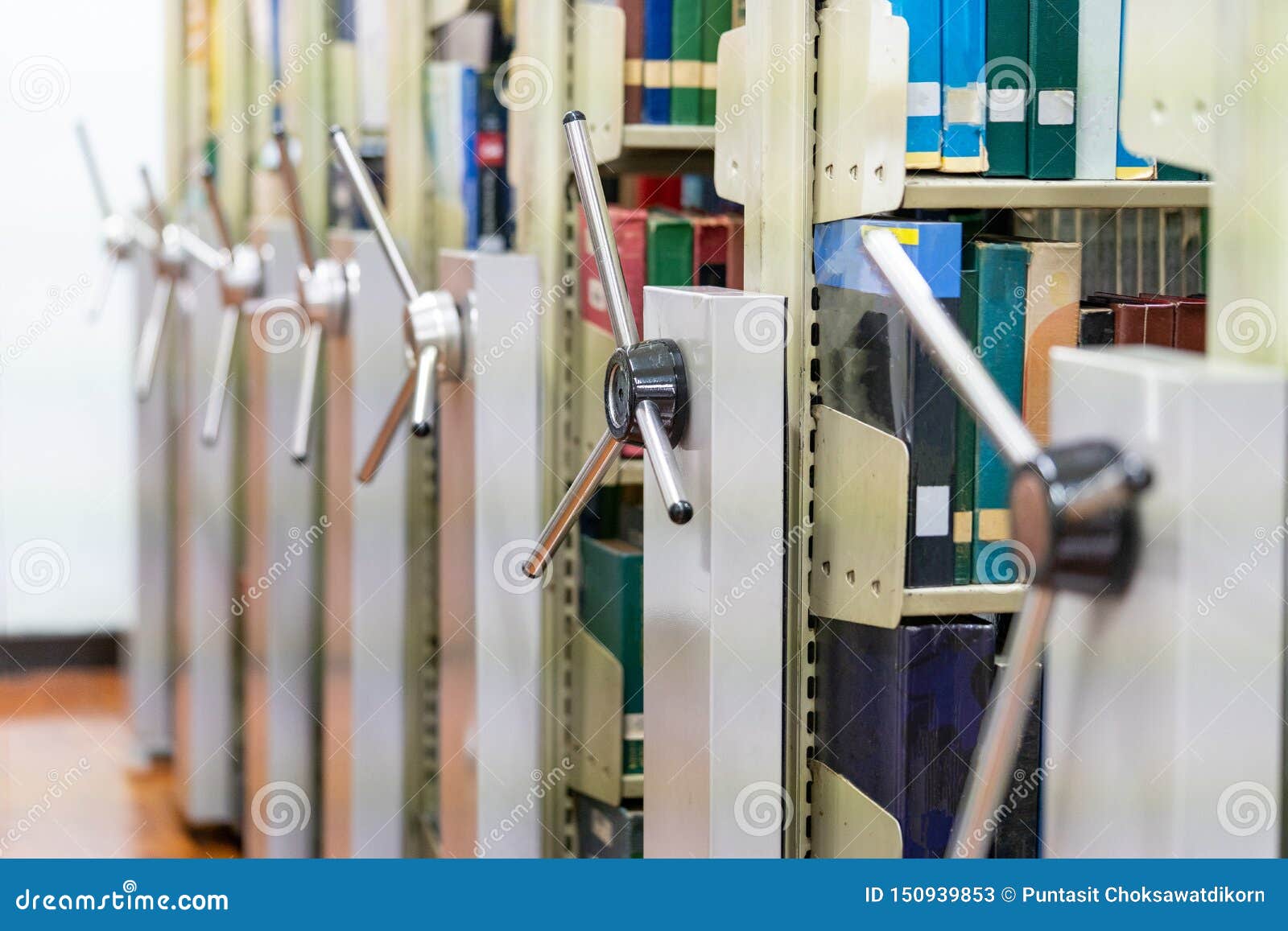Public Library Bookshelf in Library Room Stock Image - Image of learn ...