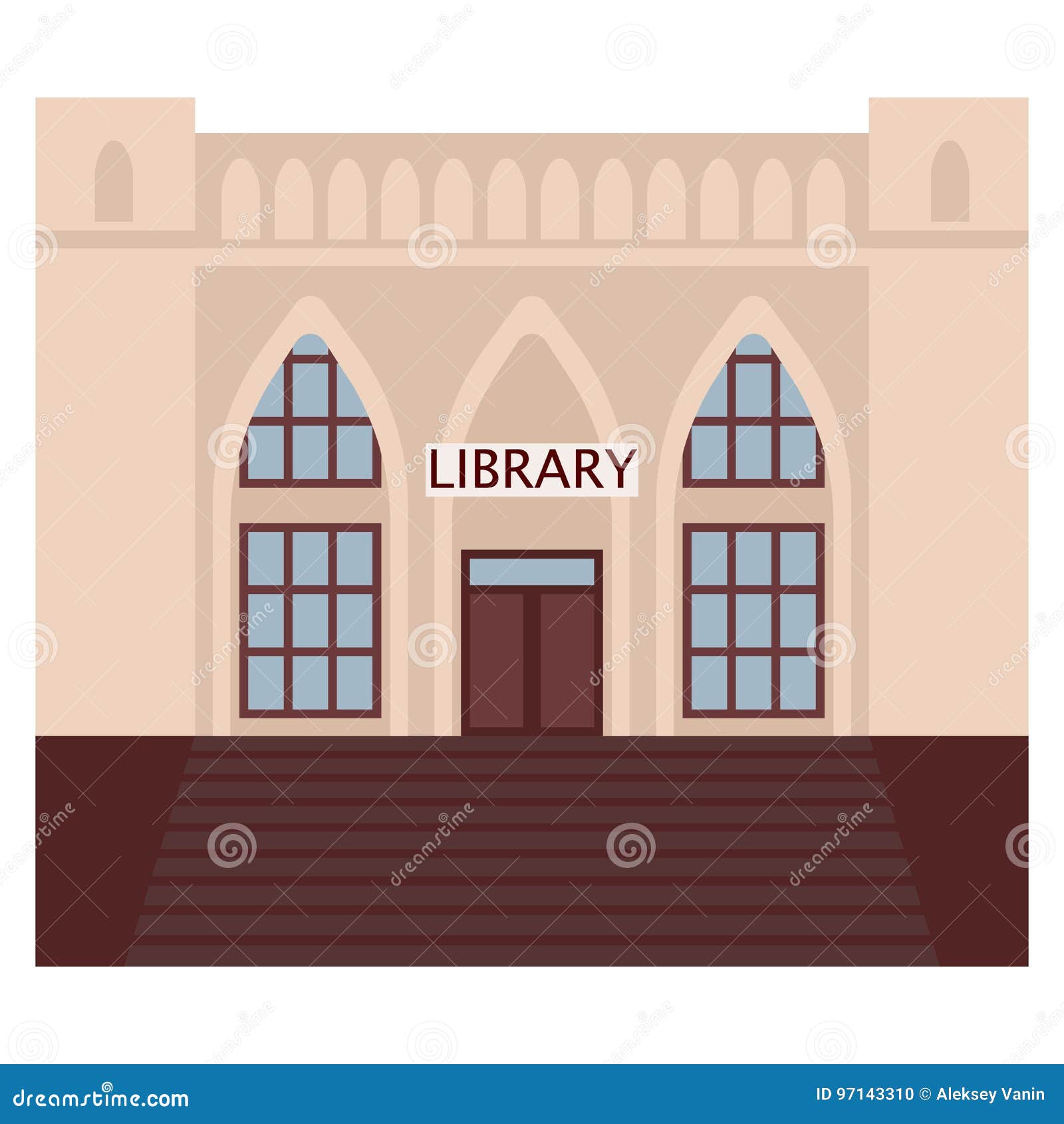 Public Library Building Icon, Vector Illustration Stock Vector ...