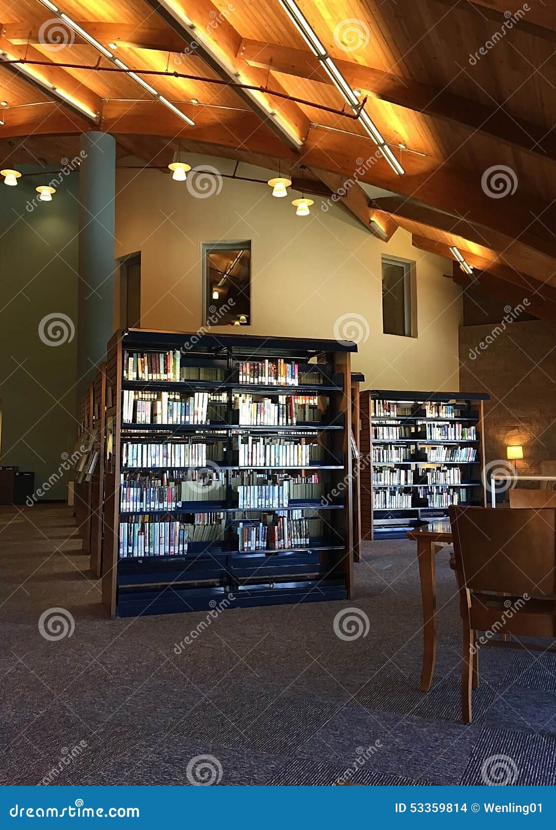 Public library interior editorial stock image. Image of indoor - 53359814