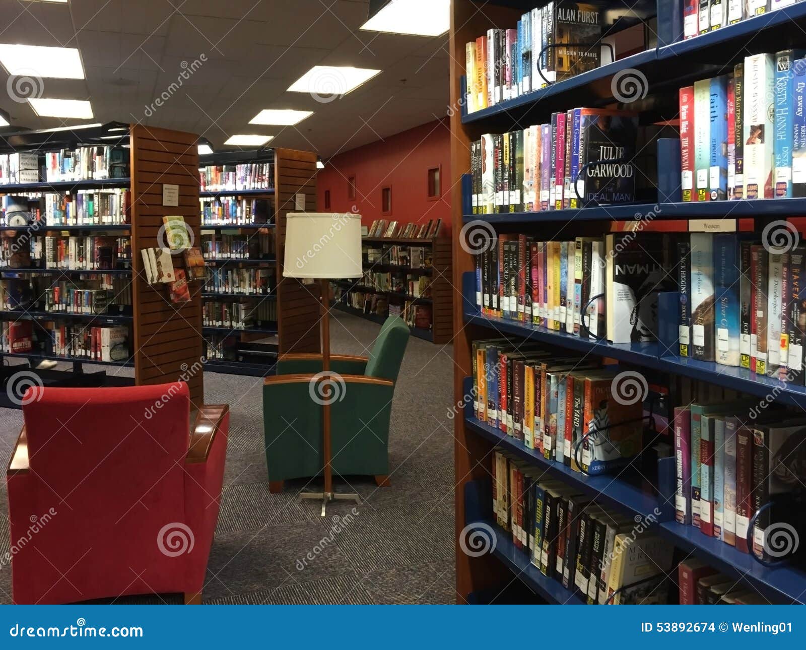 A public library interior editorial stock image. Image of study - 53892674