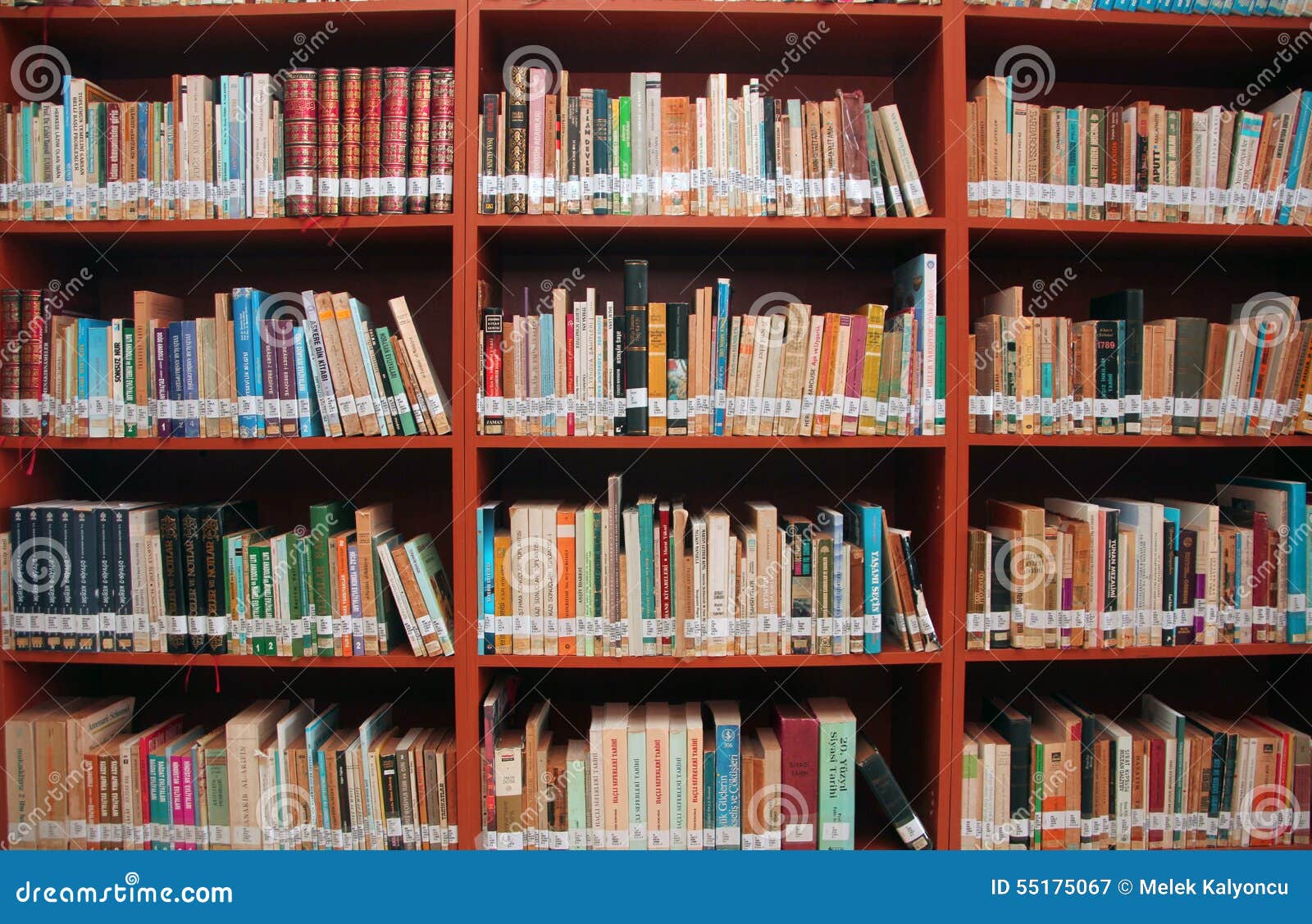 Library Shelves Full Of Colour Coded Filing Royalty-Free Stock ...