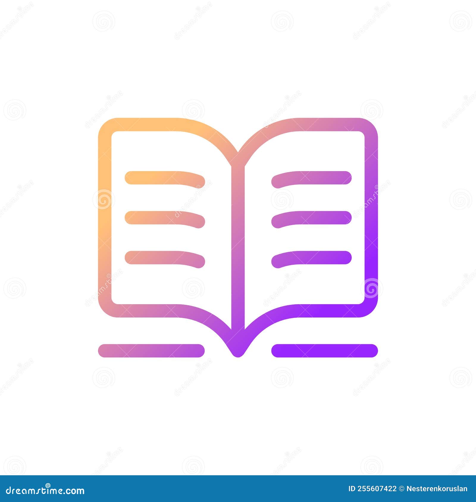 Public Library Pixel Perfect Gradient Linear Ui Icon Stock Vector ...