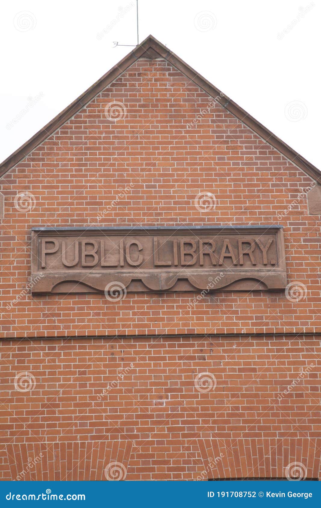 Public Library Sign stock photo. Image of borrow, lend - 191708752