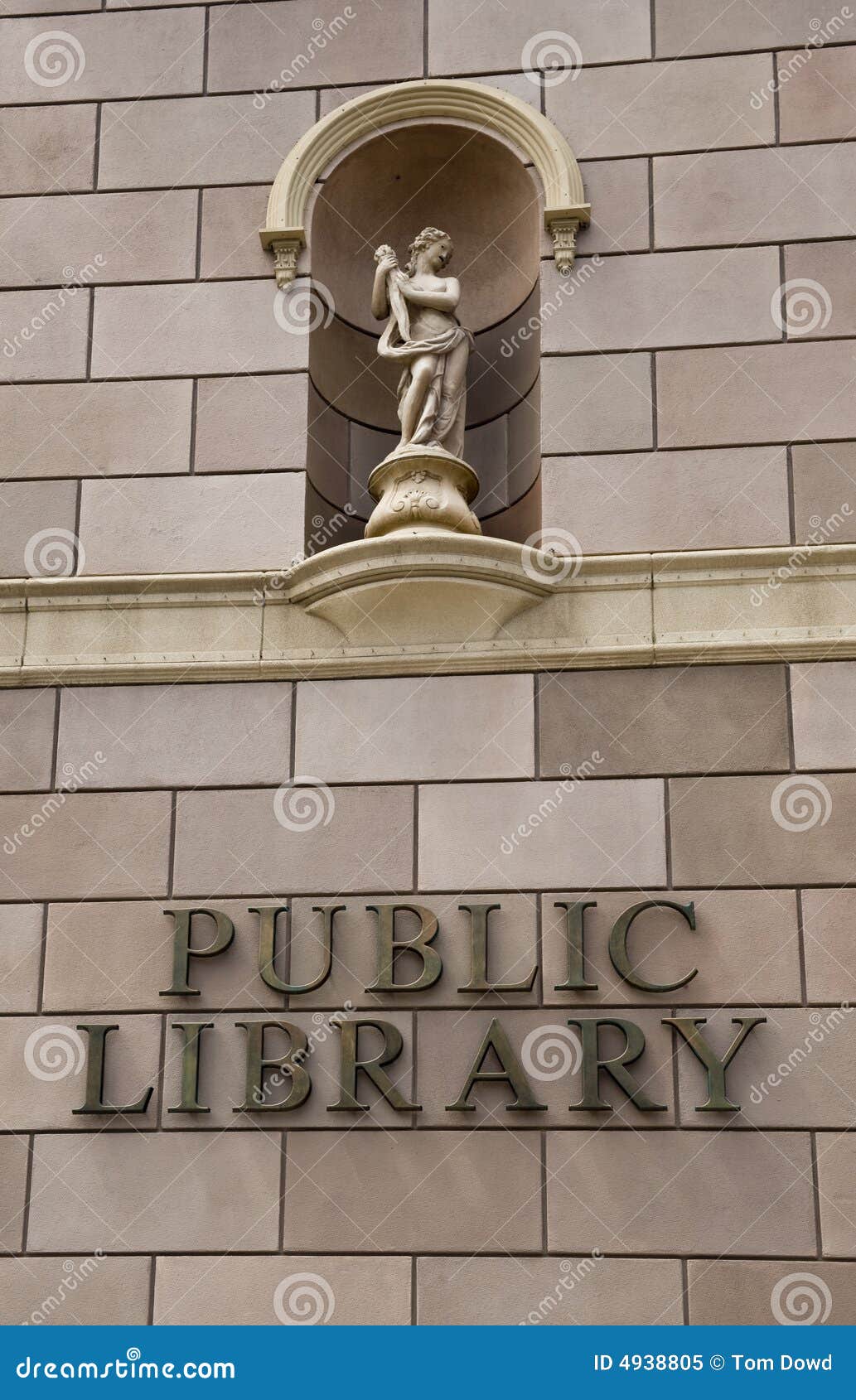 Public library and statue stock image. Image of structure - 4938805