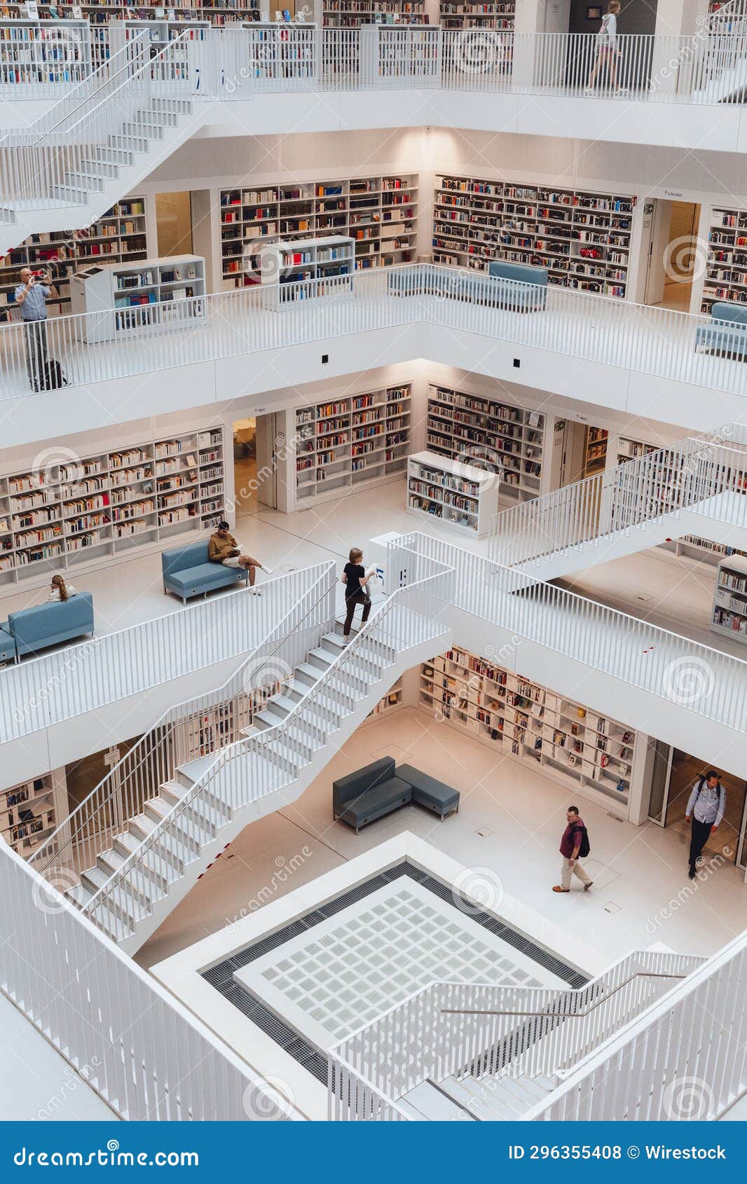 Public Library in Stuttgart Editorial Stock Photo - Image of indoor ...