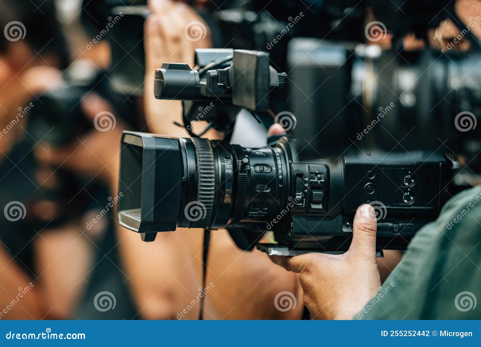Public Live Event Television Coverage Stock Photo - Image of technology ...
