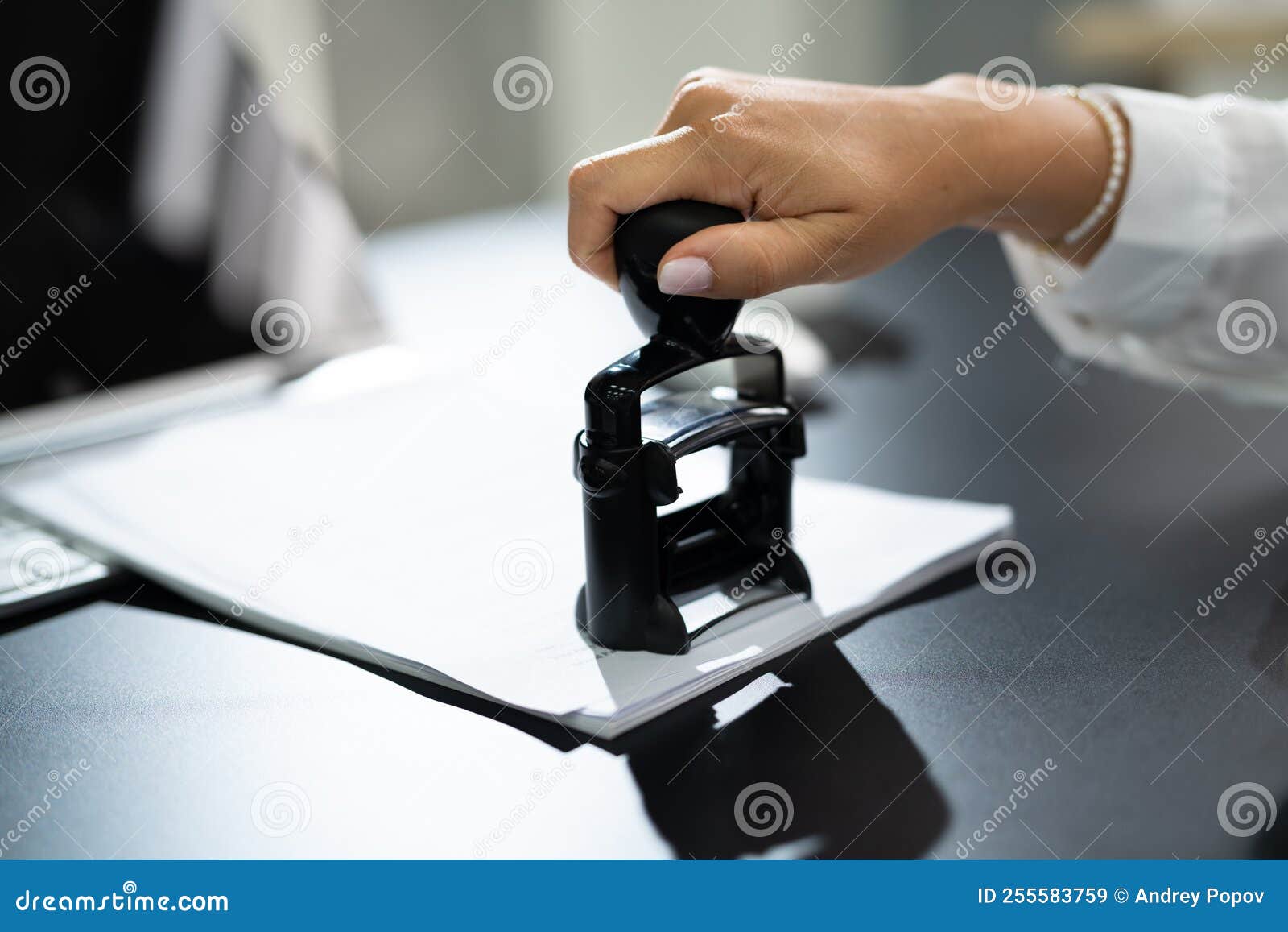 Public Notary Contract Document Stamp Stock Image - Image of finance ...