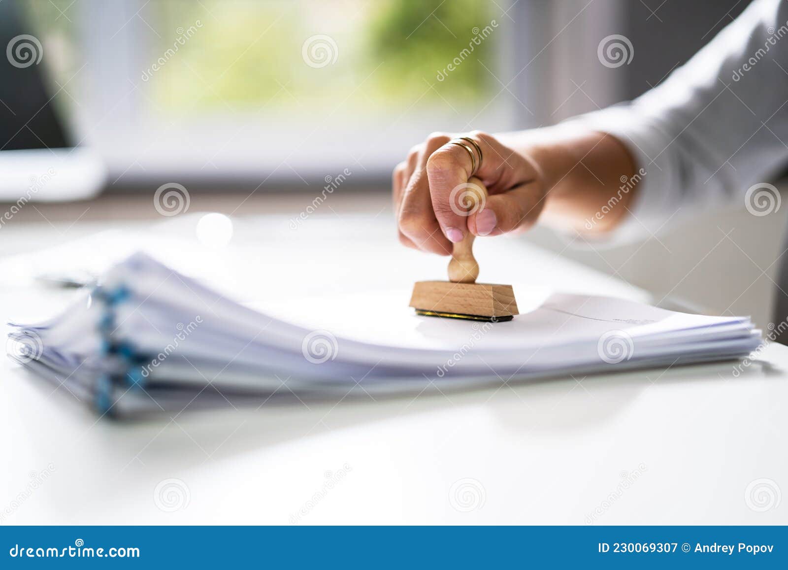 Public Notary Contract Document Stamp Stock Image - Image of agreement ...