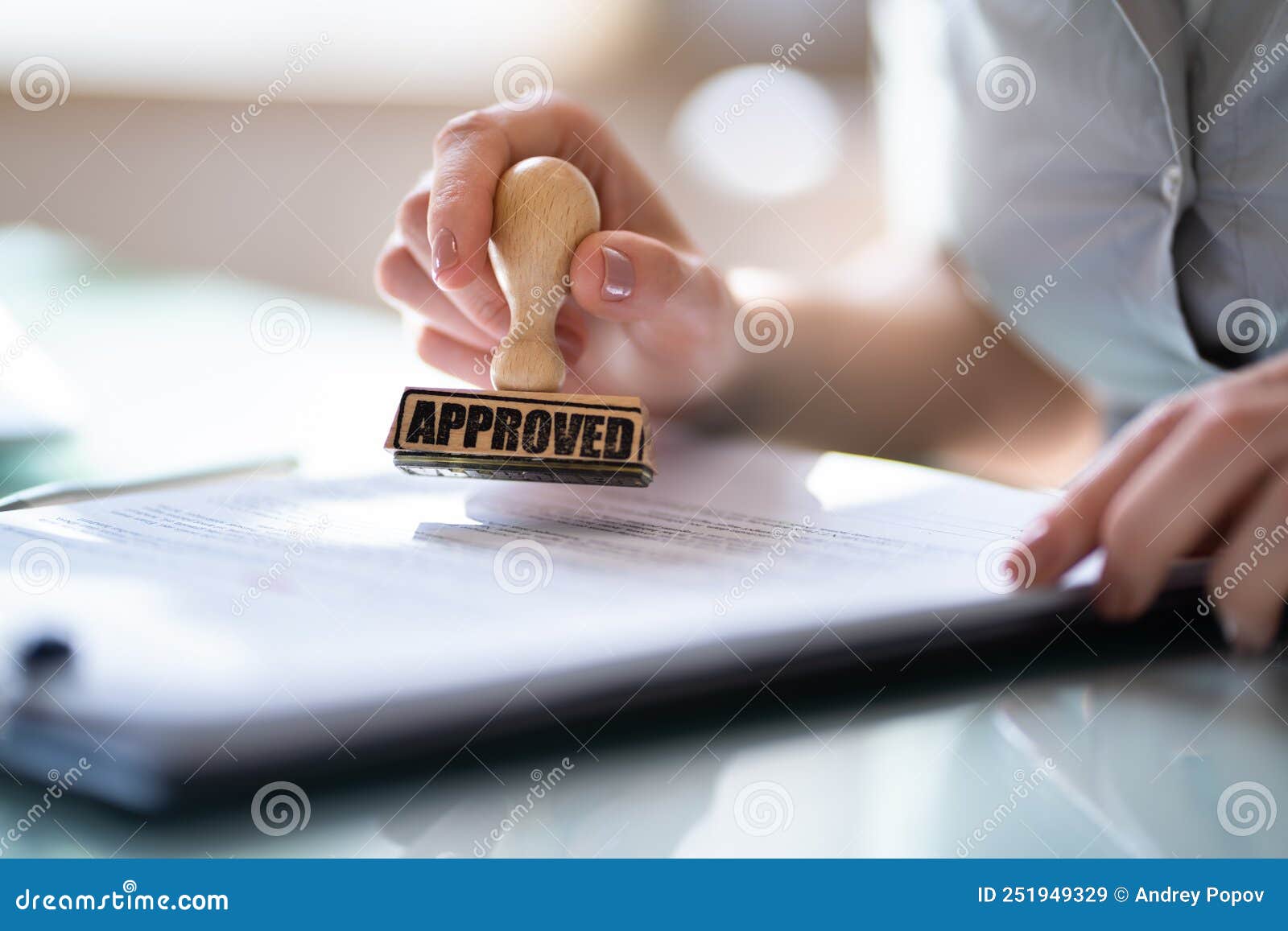 Public Notary Contract Document Stamp Stock Image - Image of clerk ...