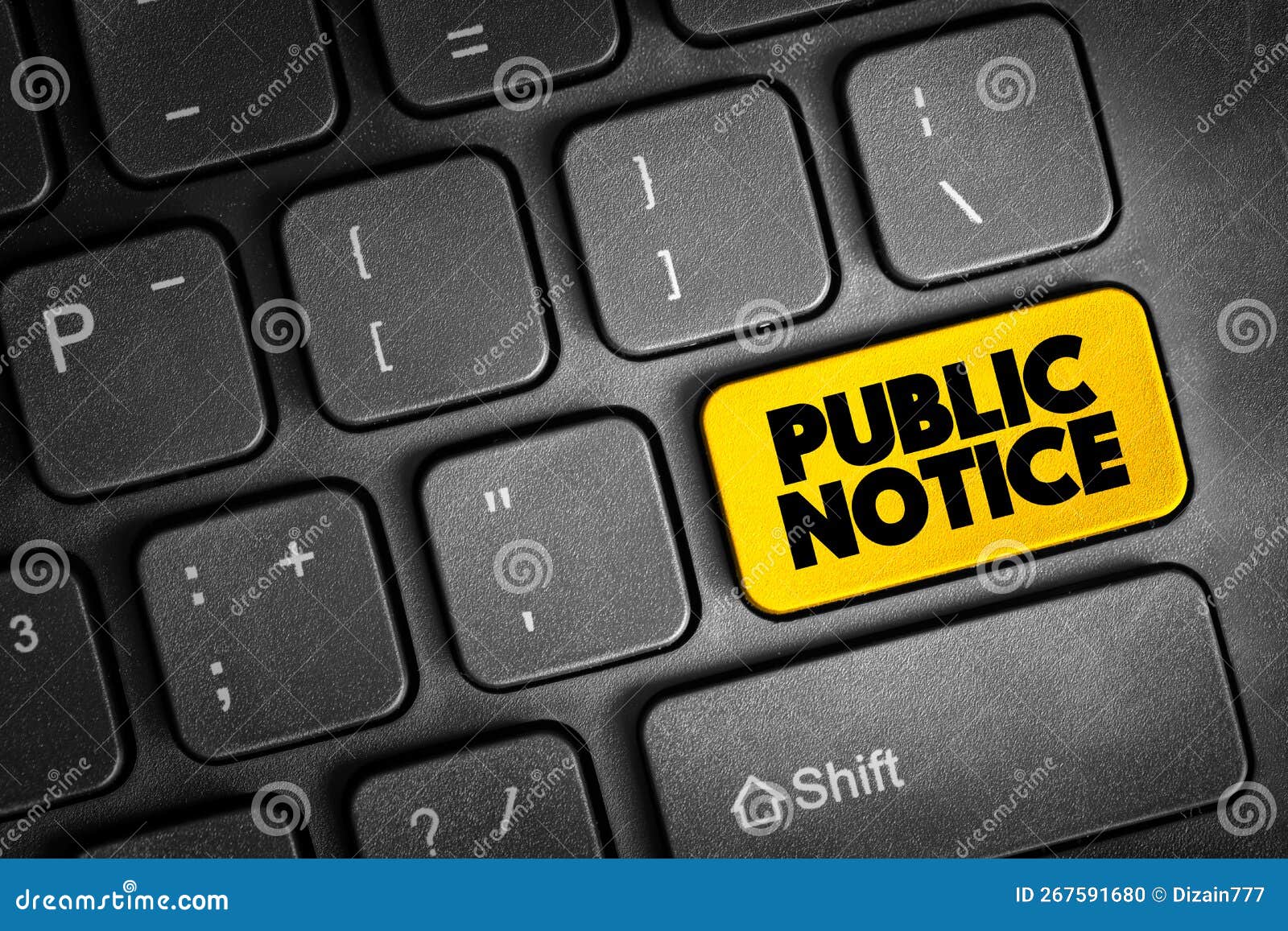 Public Notice Text Button on Keyboard, Concept Background Stock Photo ...
