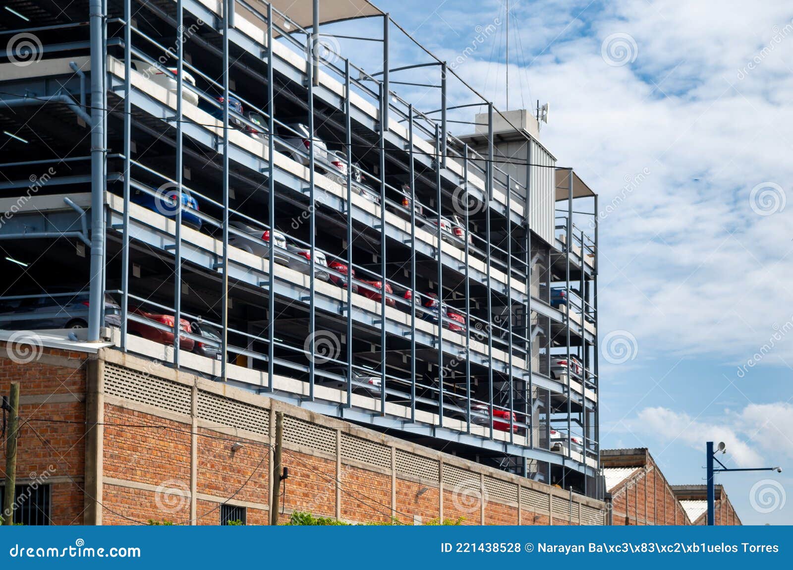 Public Parking of Car in Multi Level Building, Parking Concept Stock ...