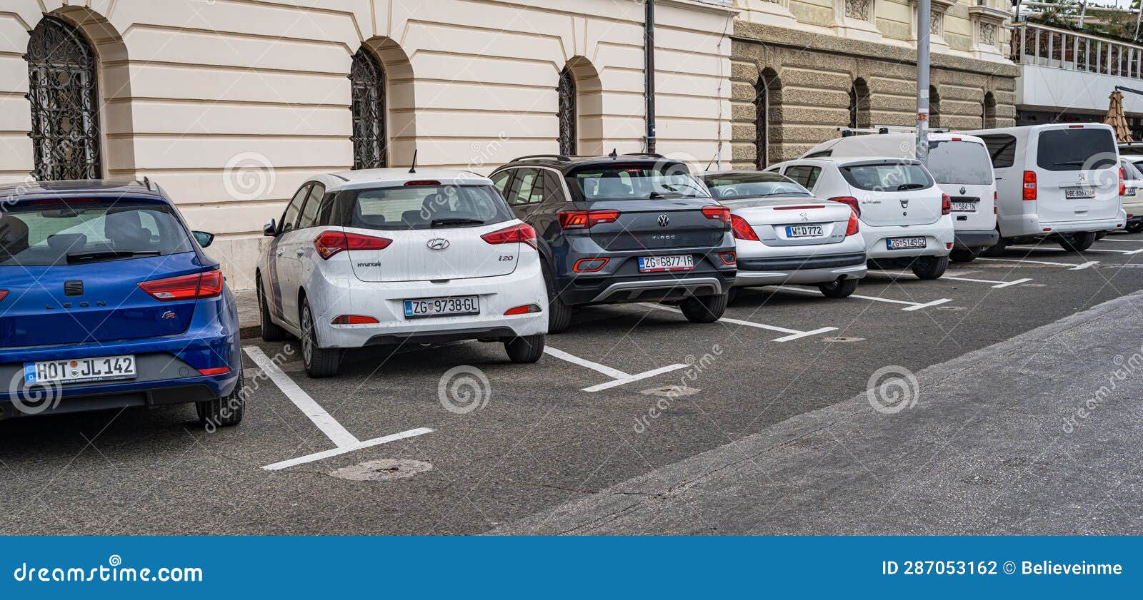 Public Parking in the City of Split, Croatia Editorial Photography ...