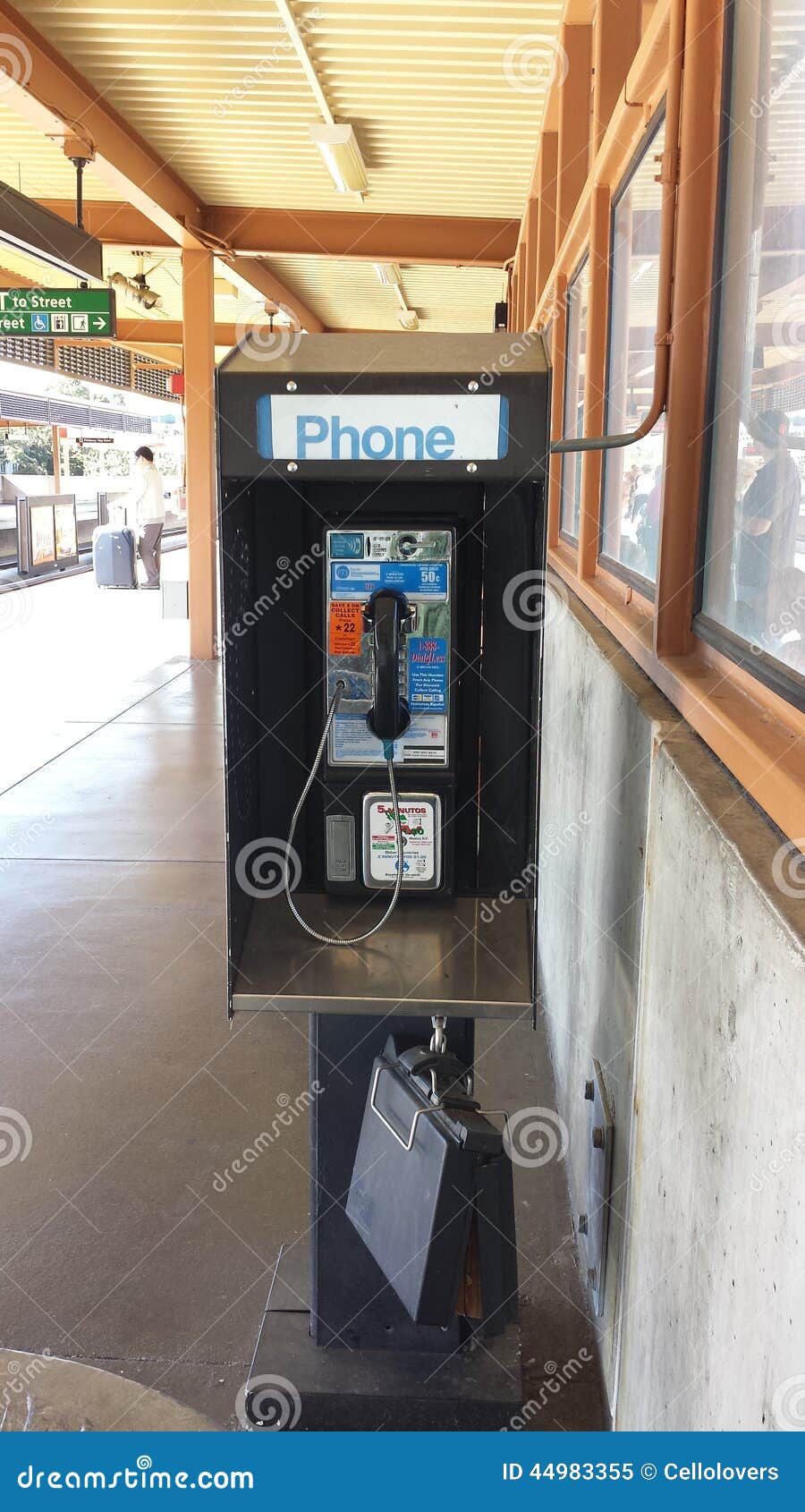 Public Phone Booth on Elevated Subway Train Platform Editorial Image ...