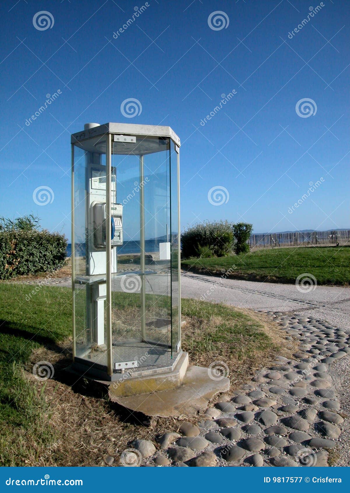 Public Phone Cabin by the Sea Stock Image - Image of nature, ring: 9817577