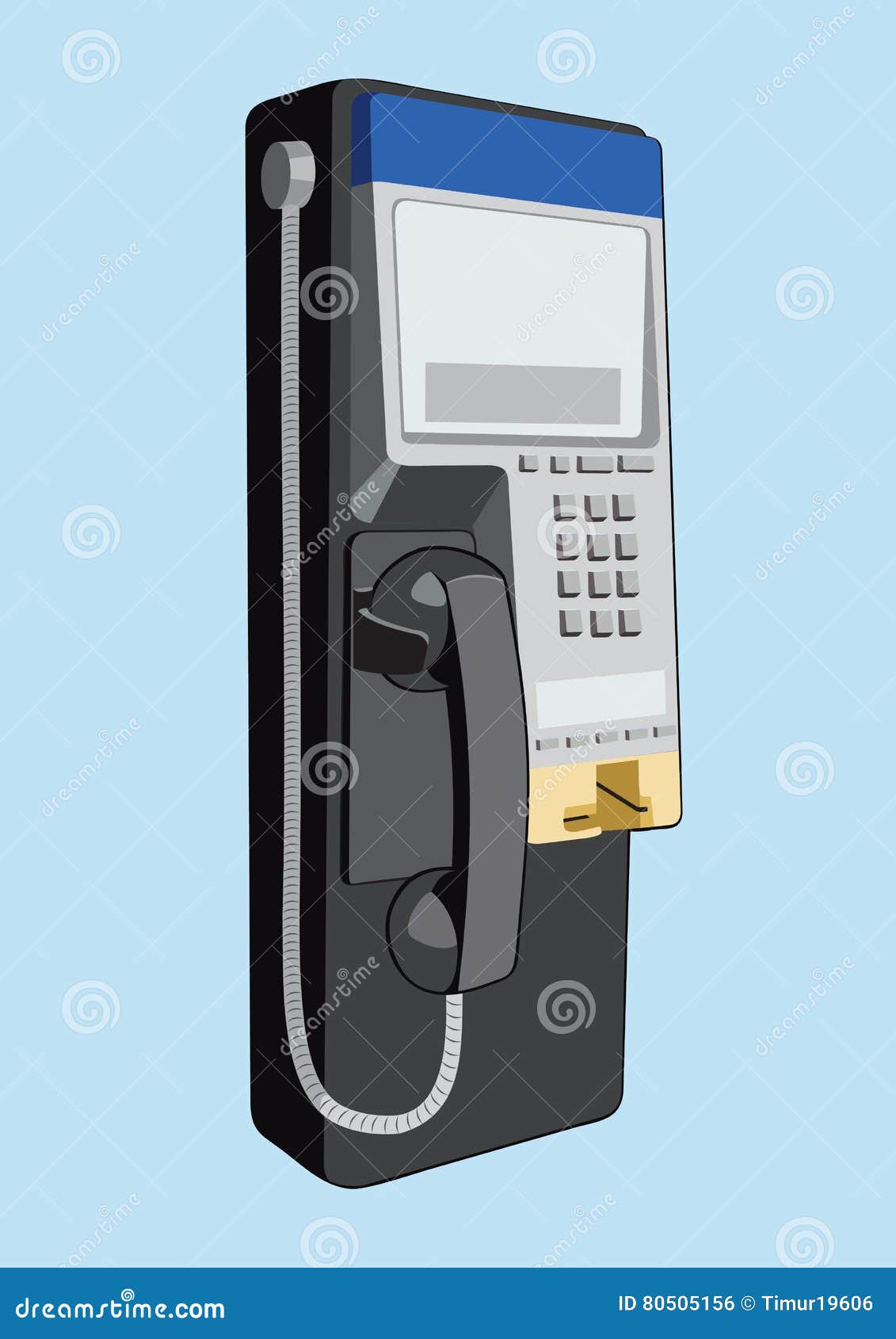 Public phone stock vector. Illustration of telephone - 80505156