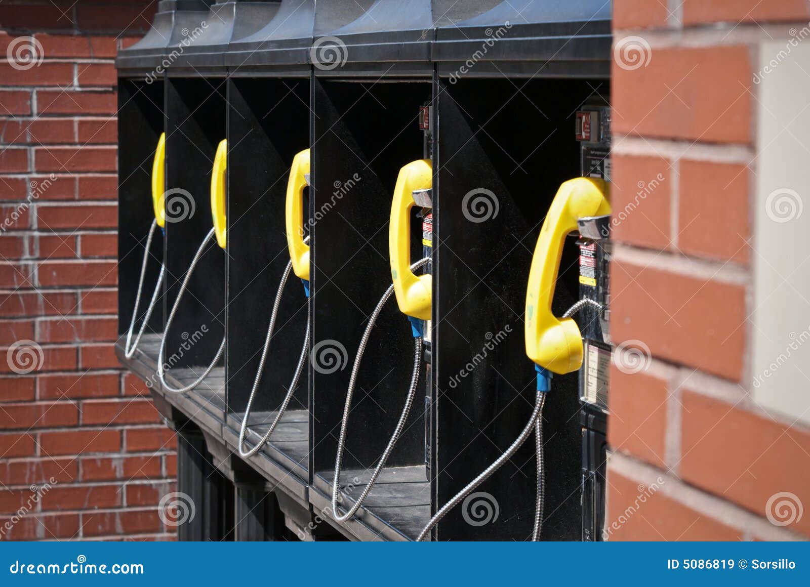 Public phones stock image. Image of public, yellow, phone - 5086819