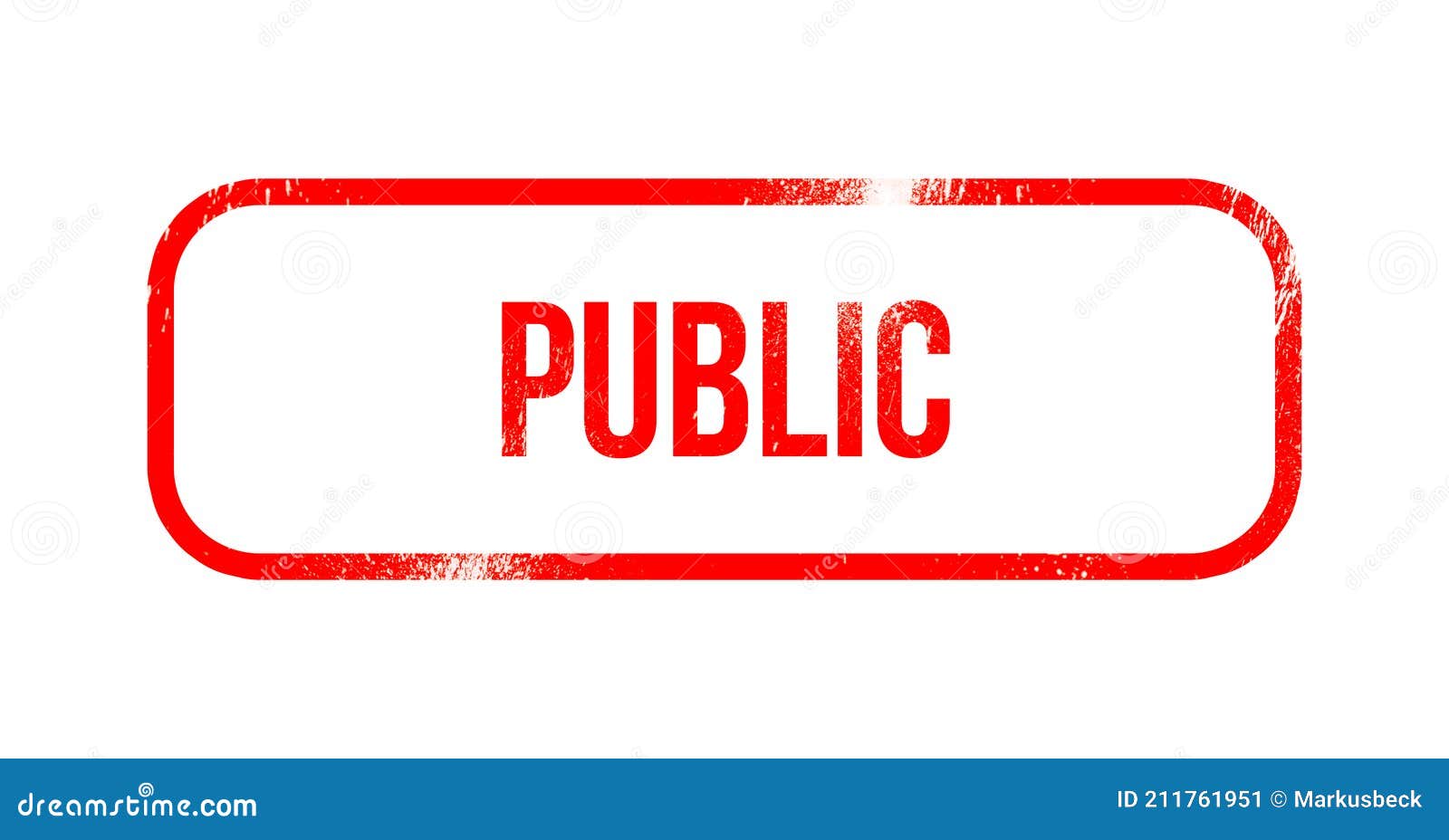 Public - Red Grunge Rubber, Stamp Stock Illustration - Illustration of ...