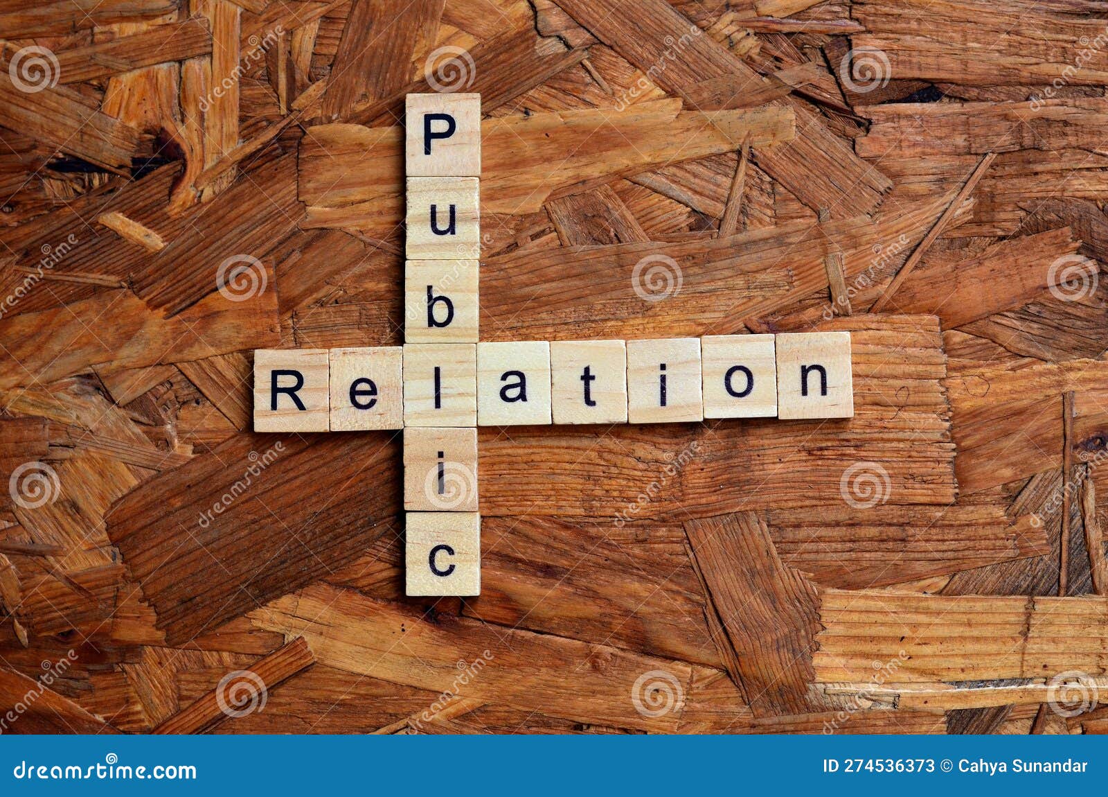 Public Relation Text on Wooden Square. Stock Image - Image of text ...