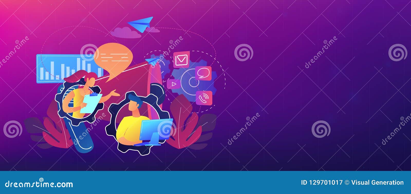 Public Relations Concept Banner Header. Stock Vector - Illustration of ...