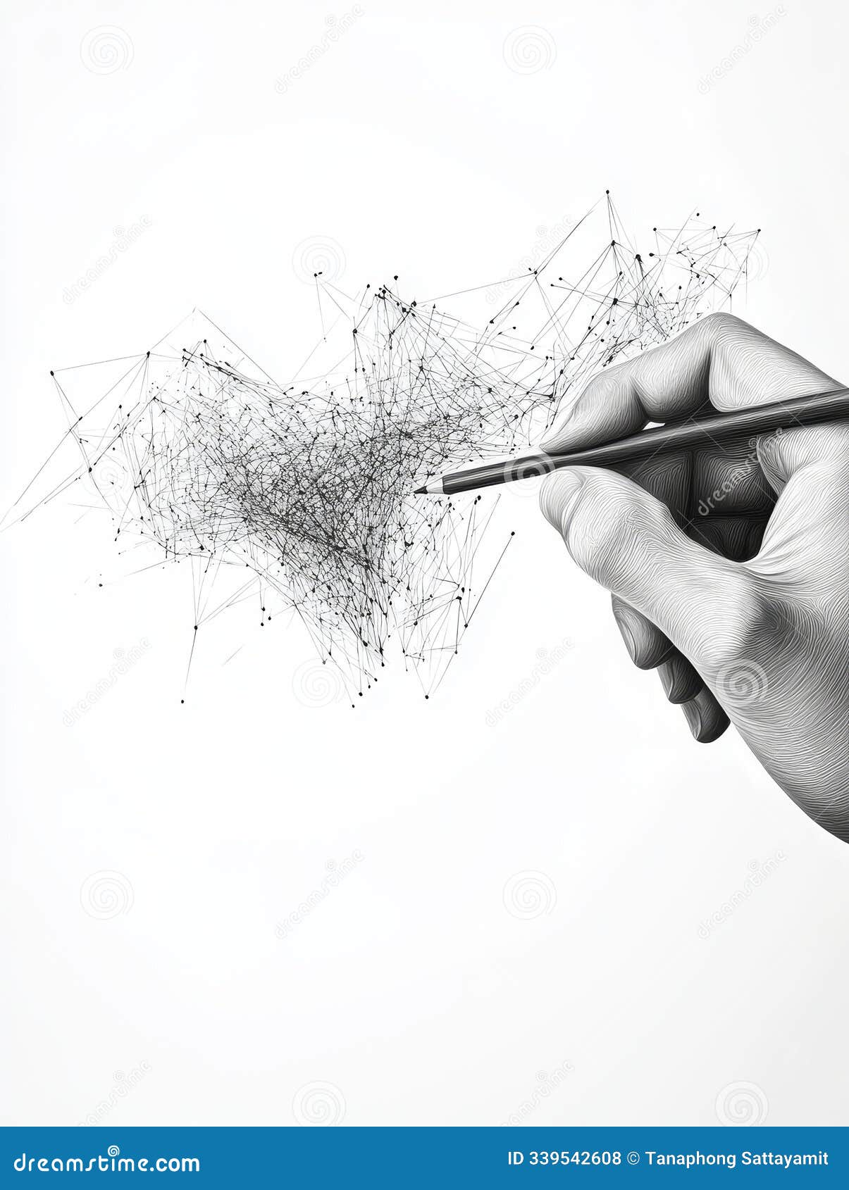 Public Relations Concept a Hand Drawing a Network with Pencil ...