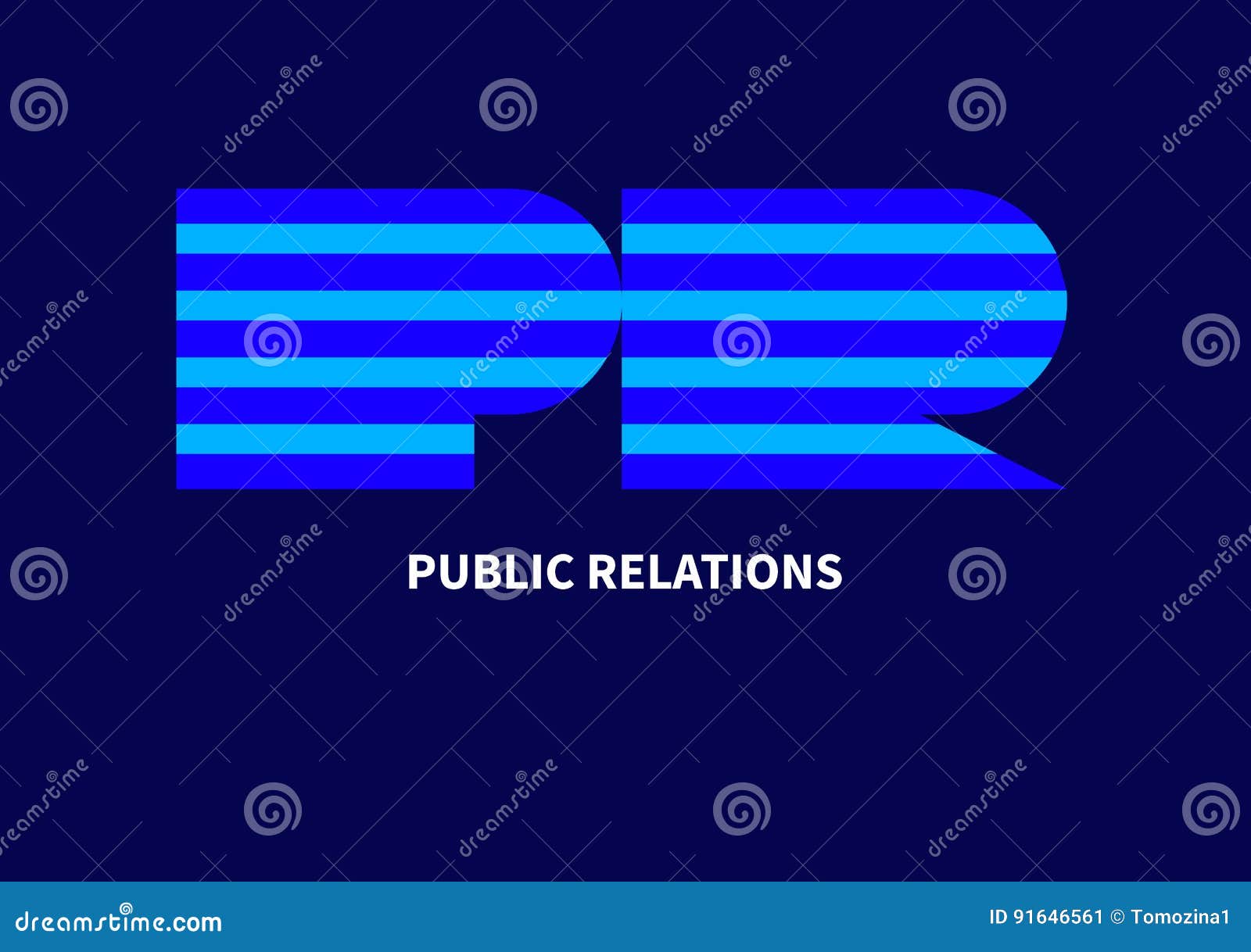 Public Relations with Stripes Stock Vector - Illustration of design ...