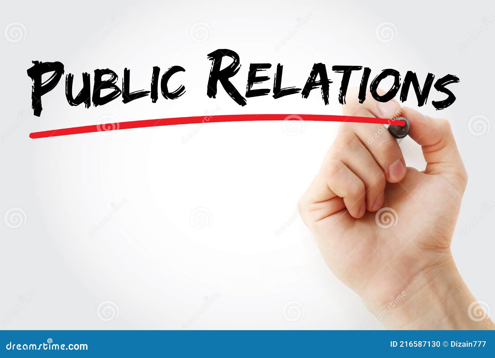 Public Relations Text with Marker, Business Concept Background Stock ...